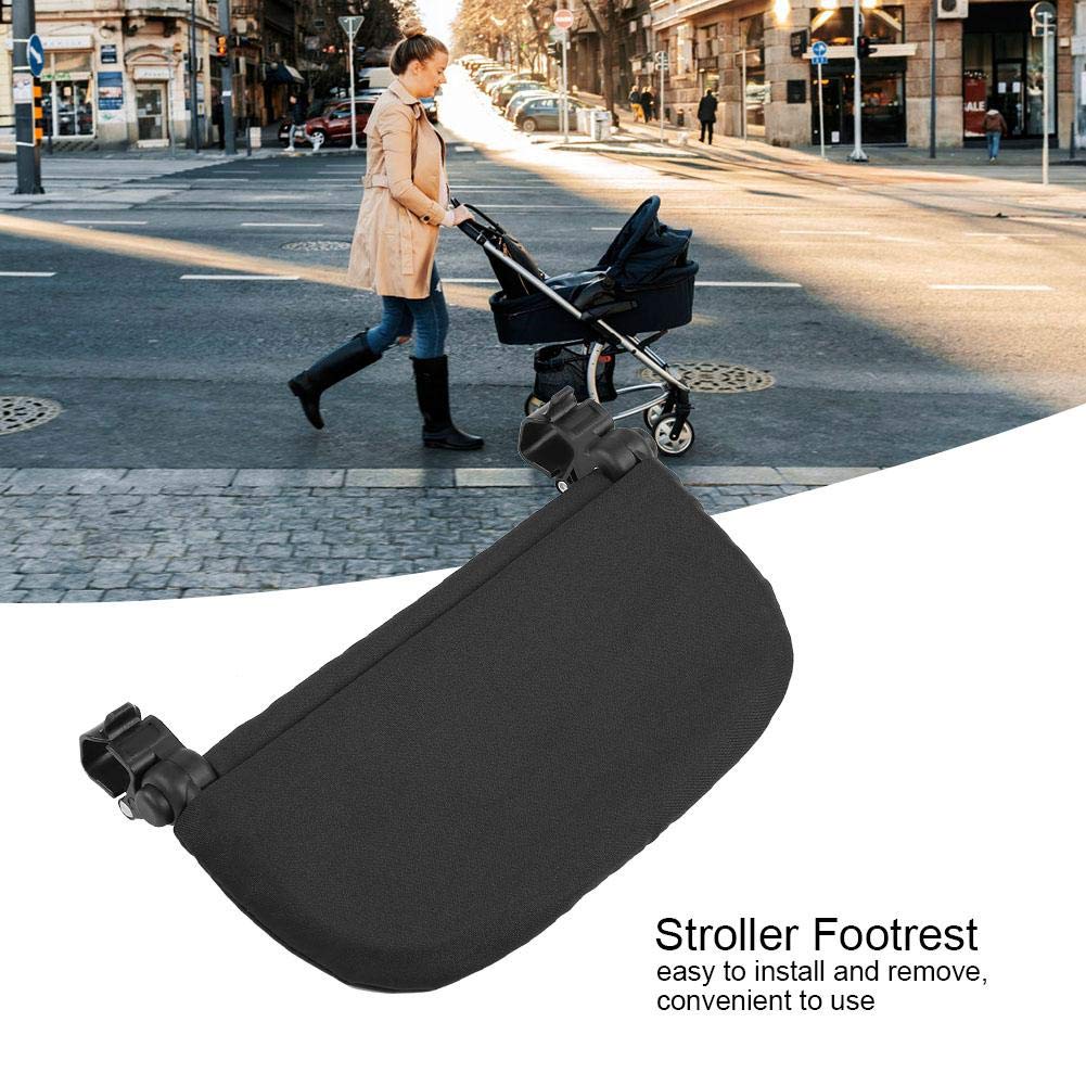 ViaGasaFamido Baby Stroller Accessories, Baby Stroller 14cm Extension Footrest for Yoya VOVO Pushchair Foot Support Accessory(Black)