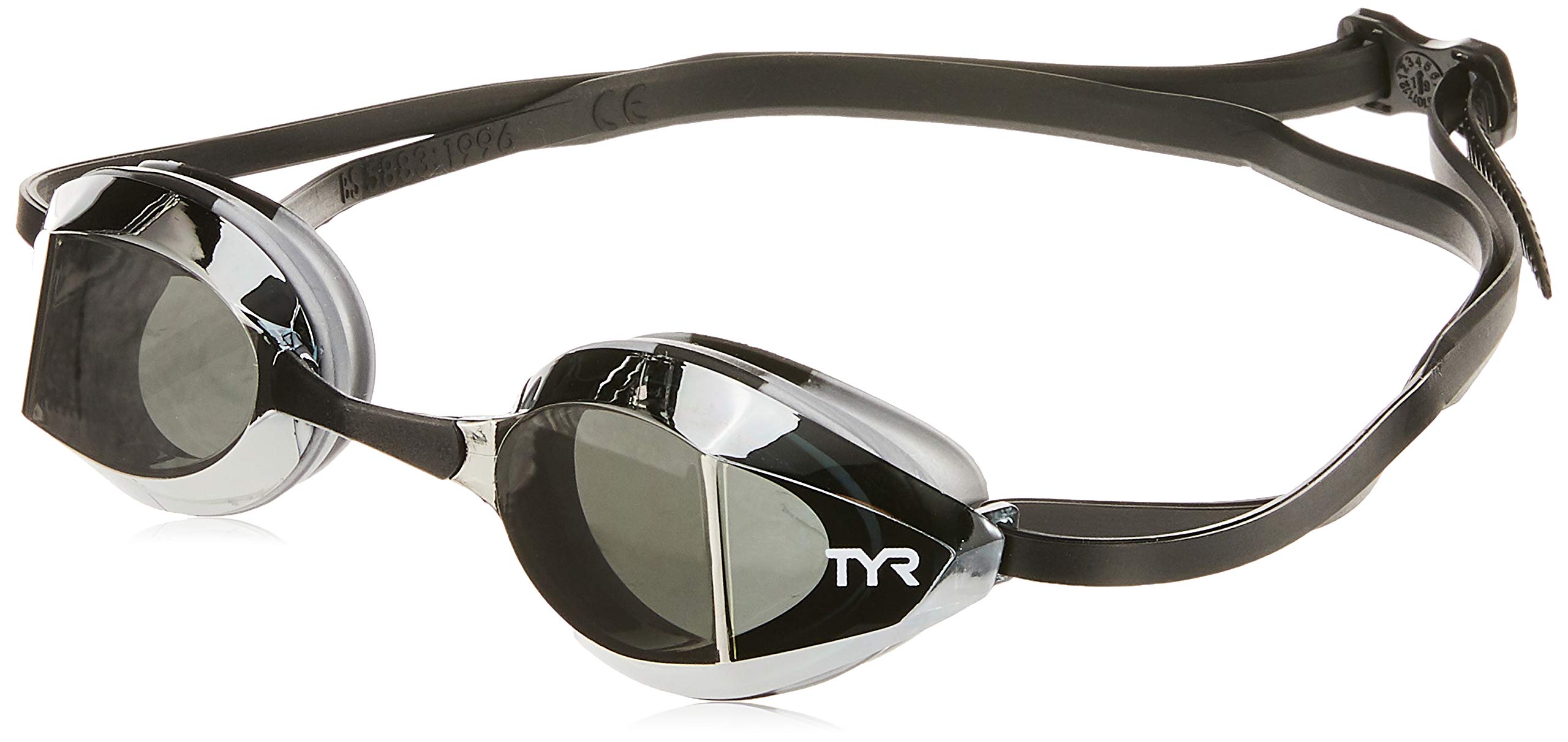 TYR Edge-x Racing Mirrored Nano Fit, Silver/Black/Black