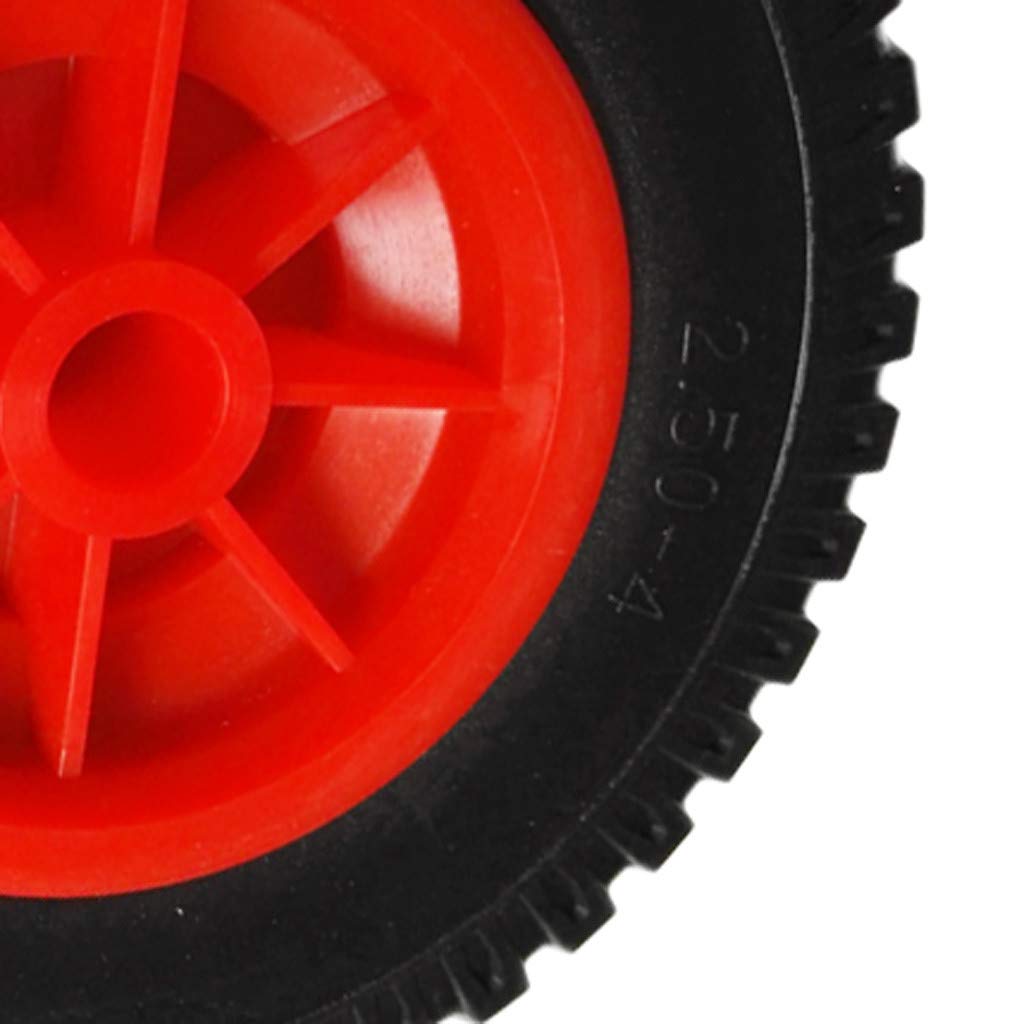 ZXAZX Universal Puncture Proof Rubber Kayak Trolley Red Wheel Suit for Kayaks Trolley Canoes Replacement Accessories (S)