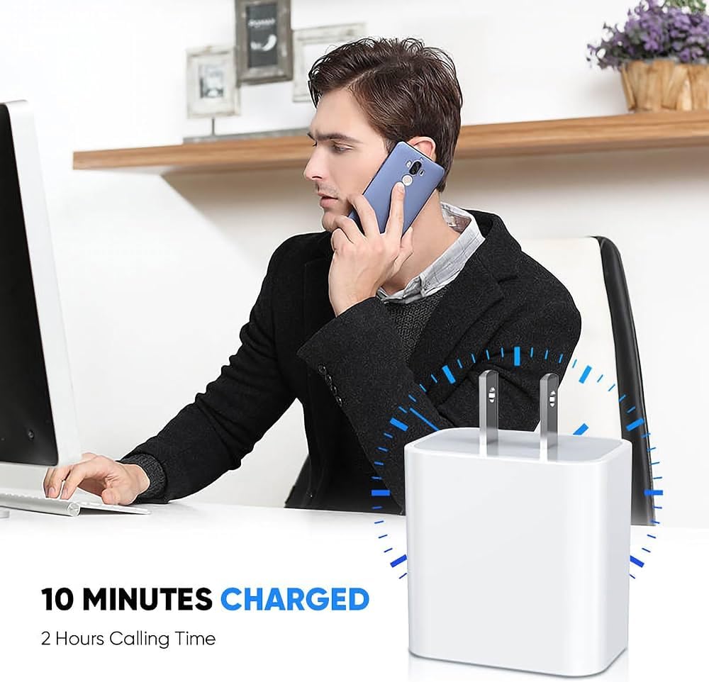 USB C Charger Block 20W Power Adapter, Fast Charging Block for iPhones, iPads, Android Devices, Gaming Controllers, Headphones & More - Universal Type C Charging Block