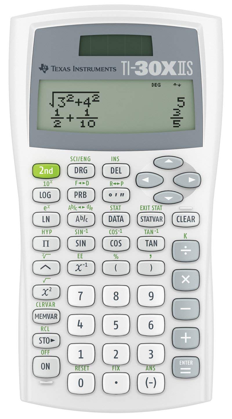 TI-30XIIS Scientific Calculator, White (Renewed)
