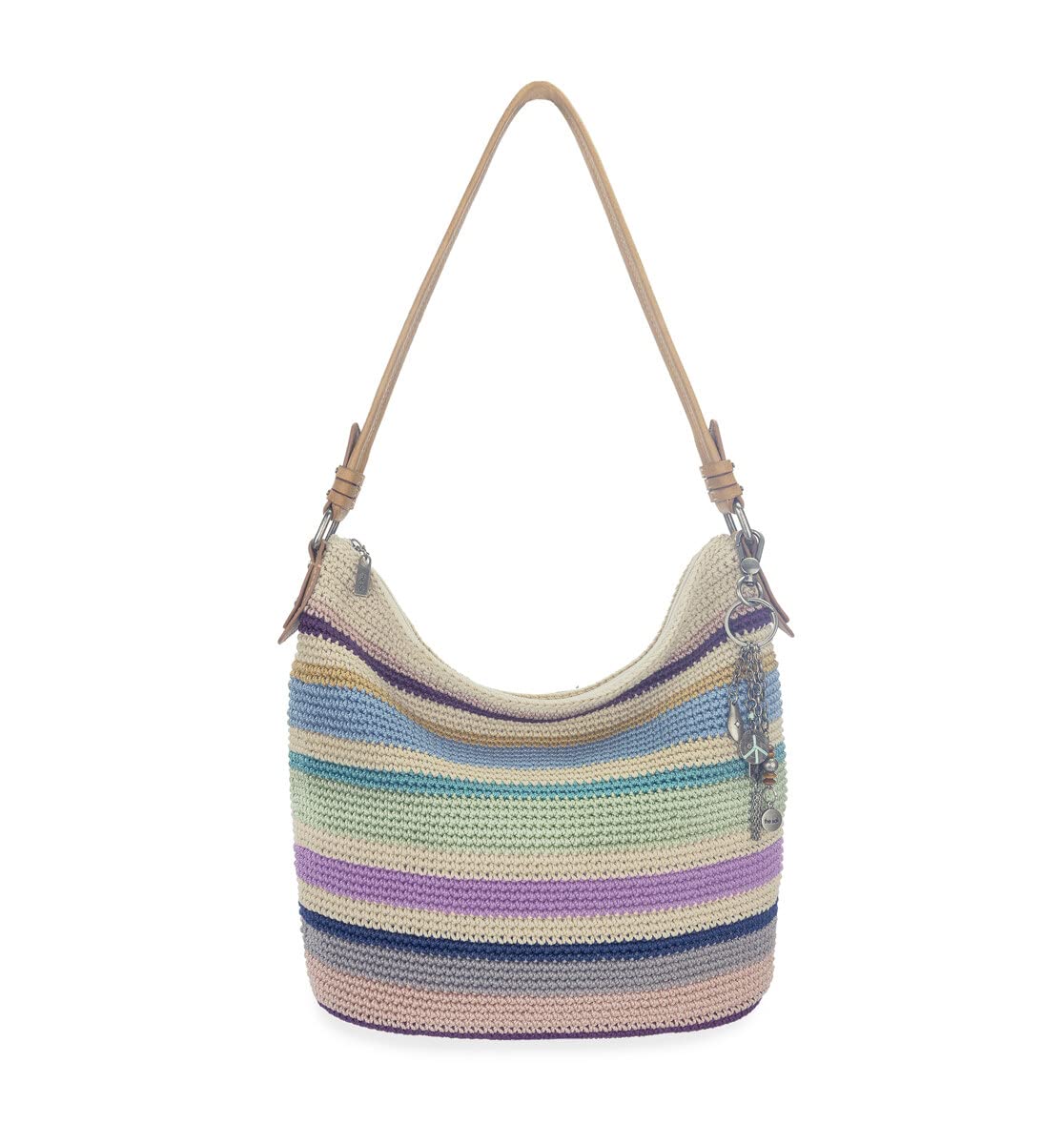 The Sak Sequoia Hobo Bag in Hand-Crochet, Soft & Slouchy Silhouette, Timeless & Elevated Design, Mendocino Stripe