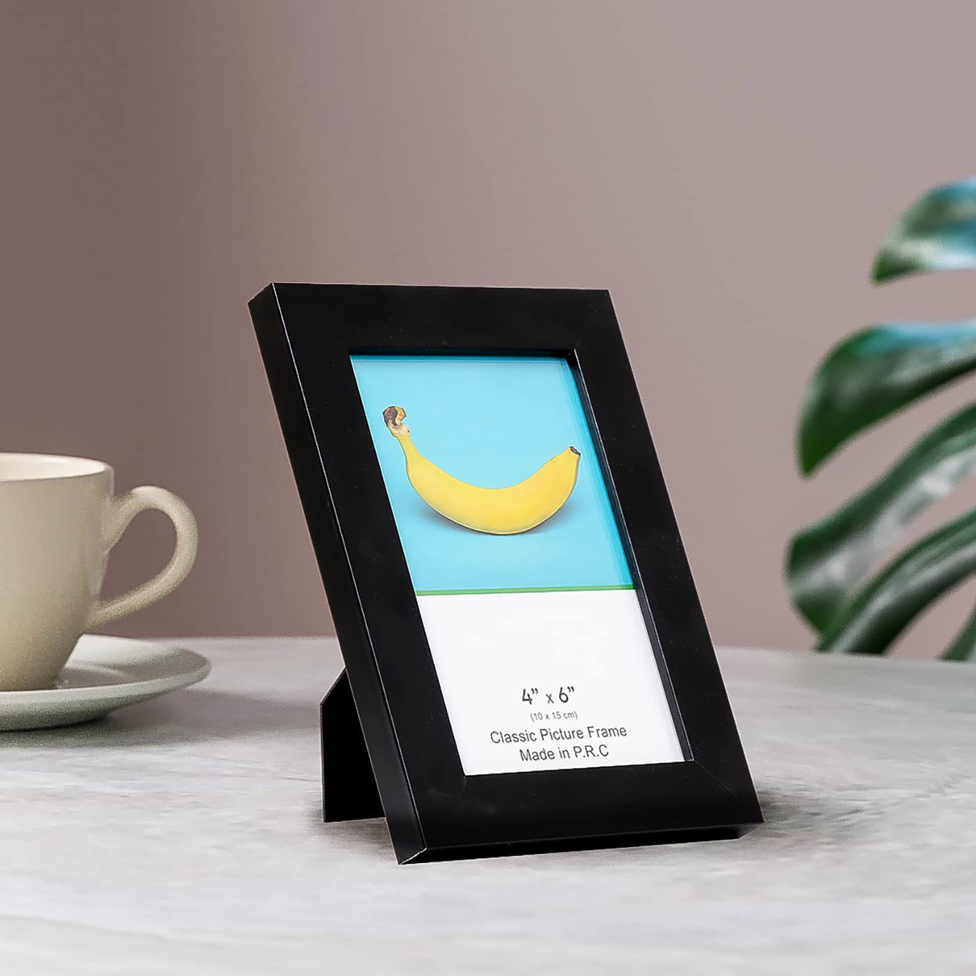 TheDisplayGuys - Square Profile Wooden Picture Frame with Tempered Glass - 8" x 10" matted to 5" x 7" - 1-Pack - Black