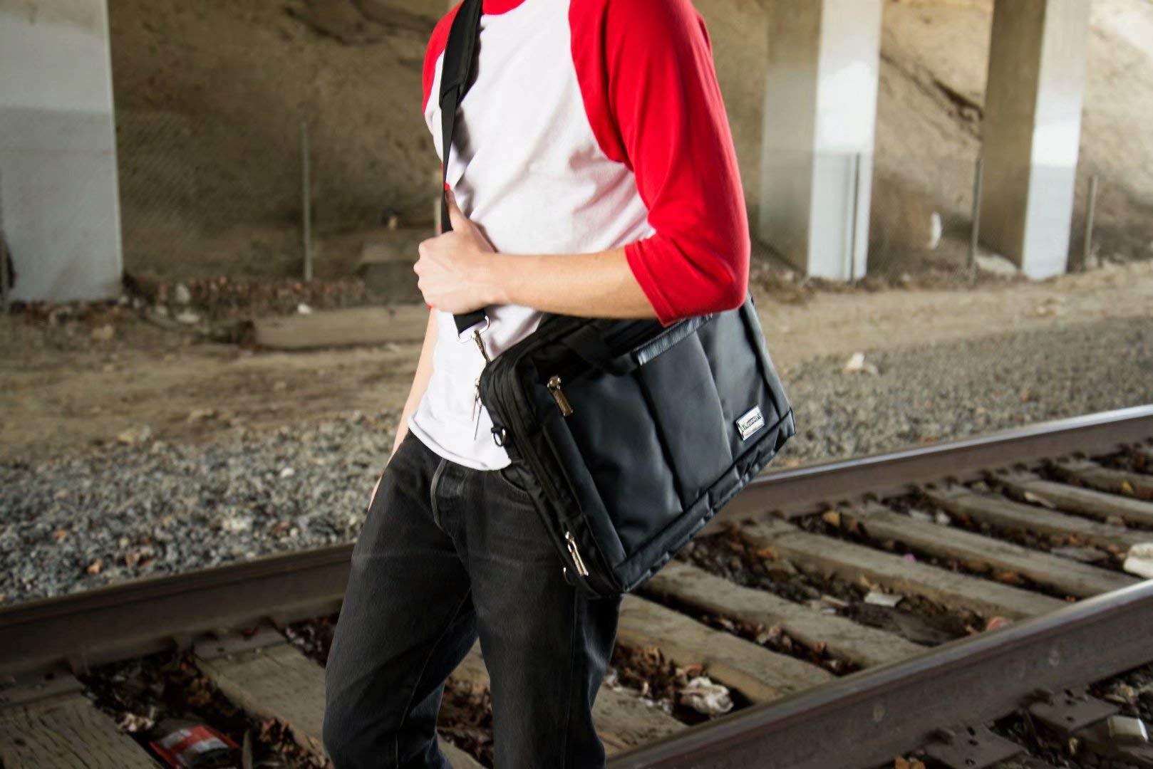 Vangoddy Shoulder Messenger Bag for Dell Latitude 7200, Latitude 7285, Latitude 5290, Inspiron 11 3000, Latitude 12, Laptops and Tablets up to 11.5 inches (Black) Package Includes Wireless Mouse