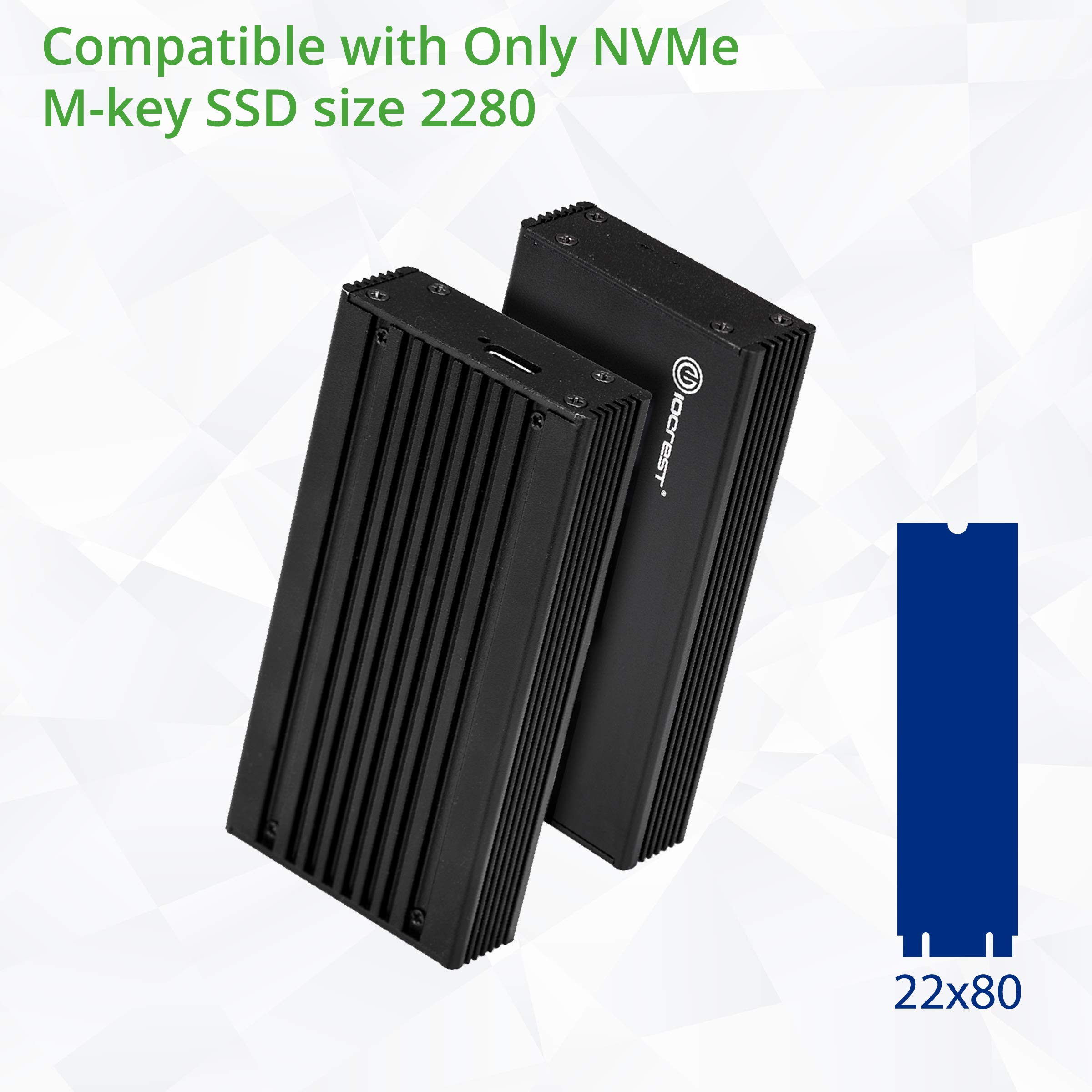USB-C 3.1 TB3 Thunderbolt USB C M.2 M-Key NVMe 3.0 x4 Based SSD External Enclosure Supports Double Side SY-TDB40155