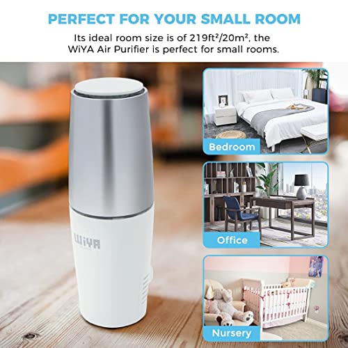 WiYA Portable Pluggable Air Purifier, Home Air Purifier, Keep Air Fresh, Desktop Air Purifiers for Bedroom, Room, Home Office
