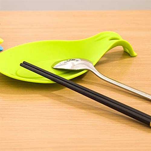 VEMMIO Spoon Rests Kitchen Cooking Tools Silicone Spoon Fork Mat Shelf Spoon Rests Pot Clips Holder Organizer Pad Storage Heat Resistant Home Tools (Color : Purple)