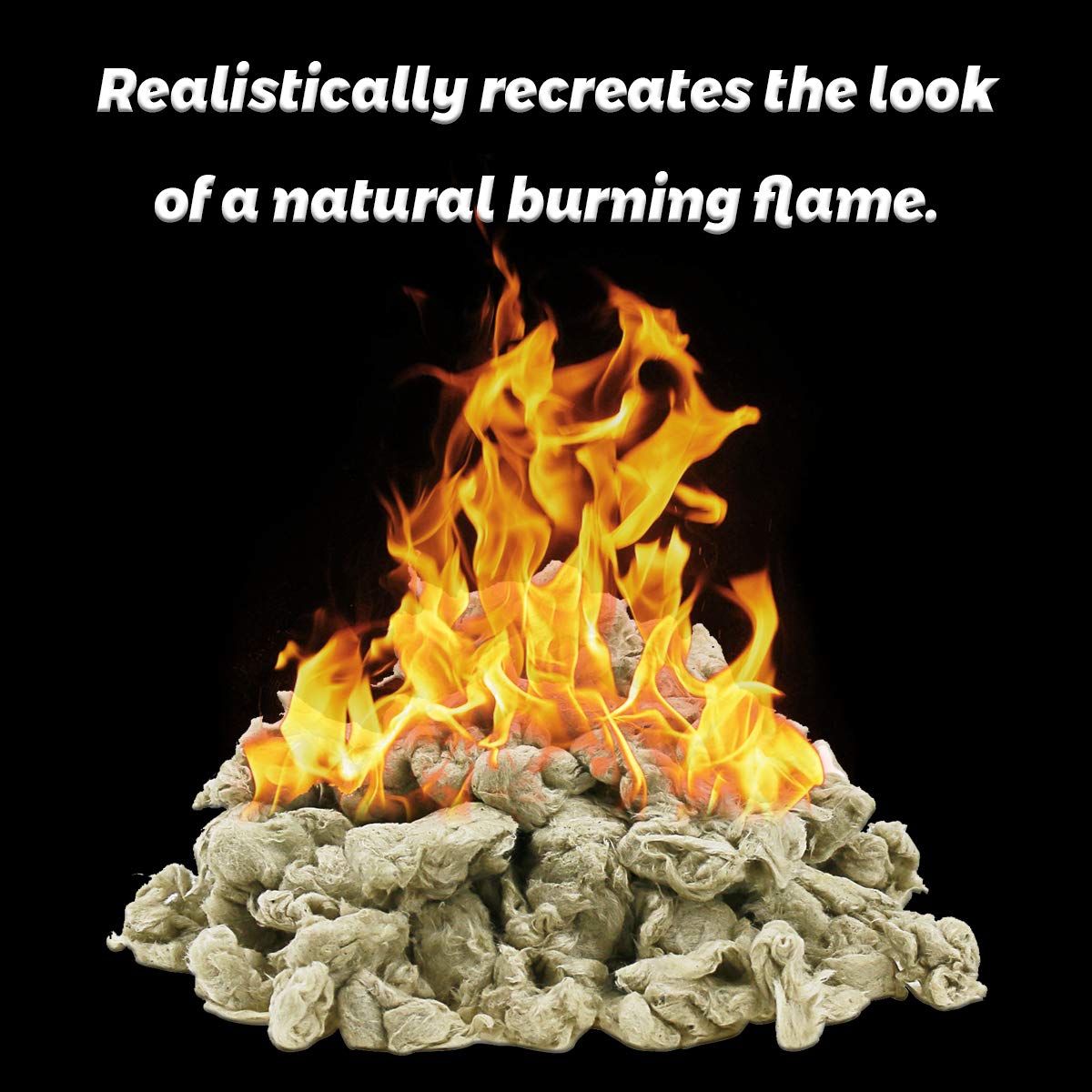 Utheer Gas Fireplace Glowing Embers, Rock Wool for Vent Free or Vented Gas Log Sets, Inserts and Fireplaces, 6 Oz