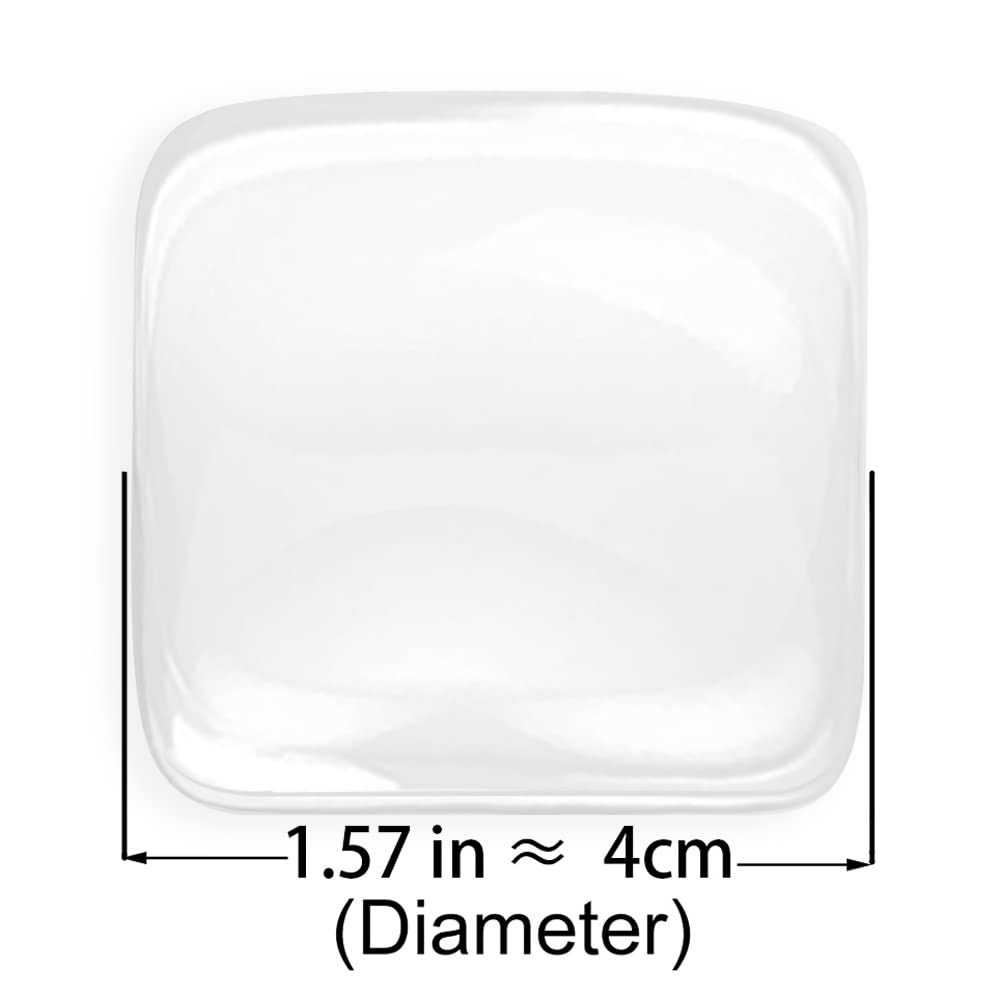 Xfenvs Door Knob Wall Shield, 6PCS Transparent Square Guard Door Stopper Wall Protector Silencer, Self Adhesive Door Handle Bumper (1.57" Small Square 6 PCS, Clear)