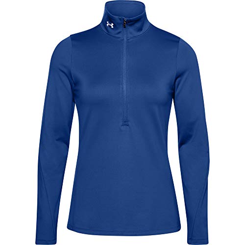 Under Armour Authentics Coldgear 1/2 Zip, Royal (400)/White, X-Large