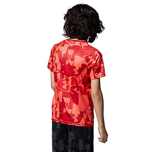 Under Armour Boys Tech Big Logo Printed Short-Sleeve T-Shirt , Red (600)/White , Medium