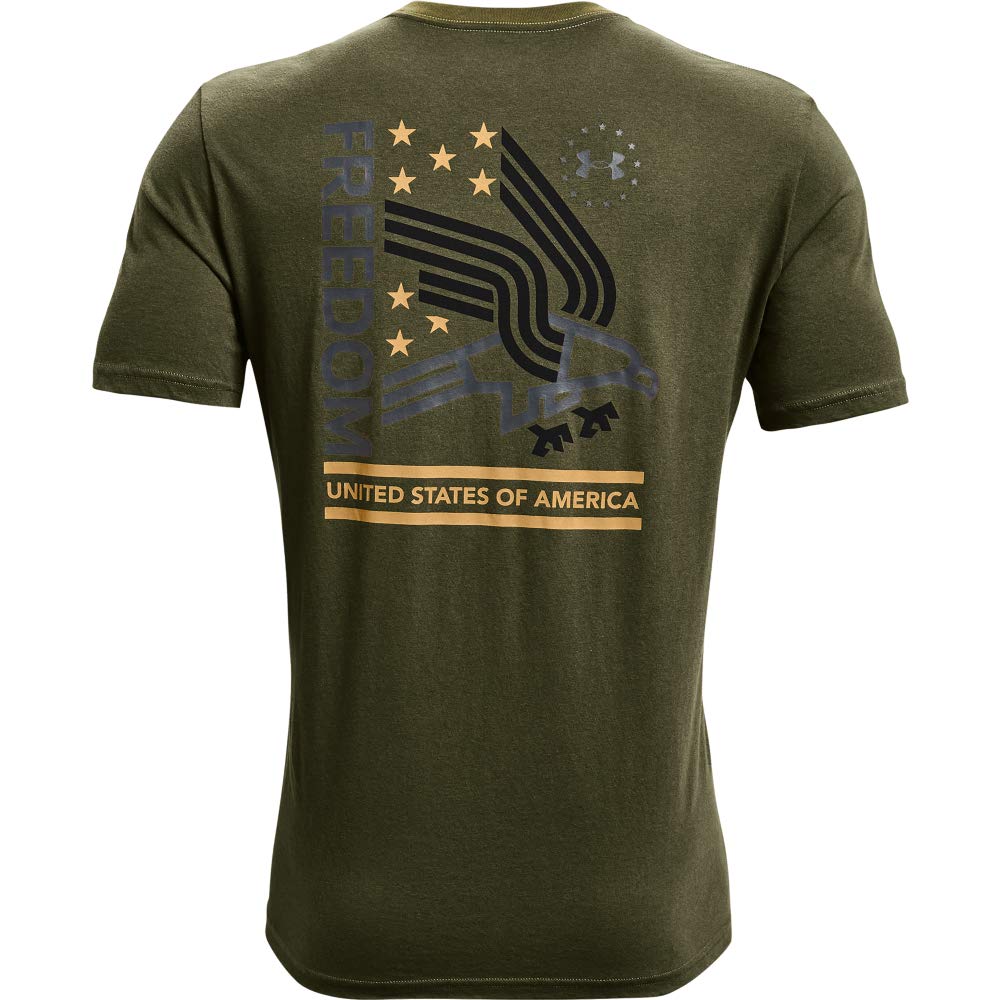 Under Armour Freedom Usa Eagle T-shirt, Marine Od Green (390)/Black, Small