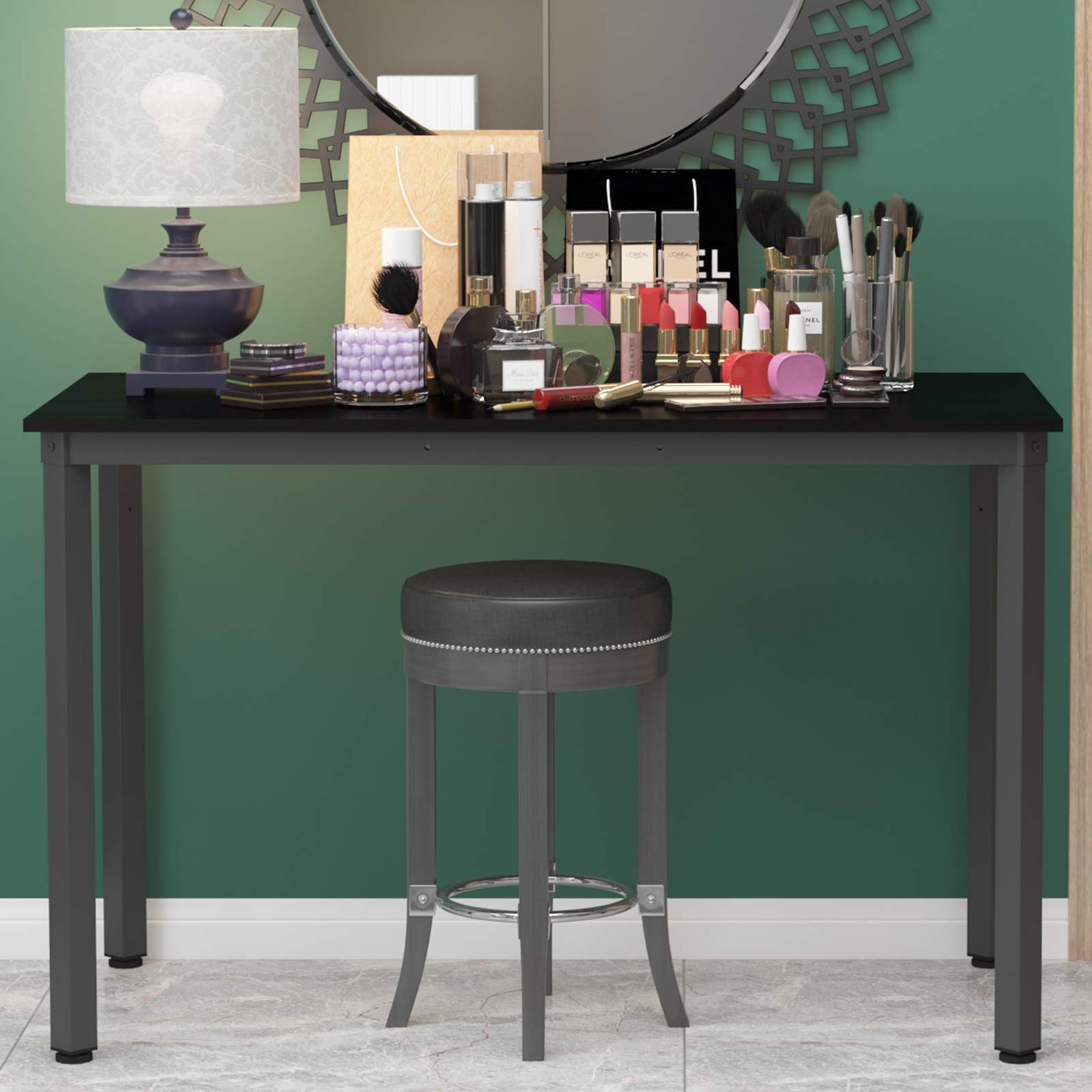 WeeHom 55" Dining Table, Kitchen Table Small Desk for Dining Room, Living Room, Home Office