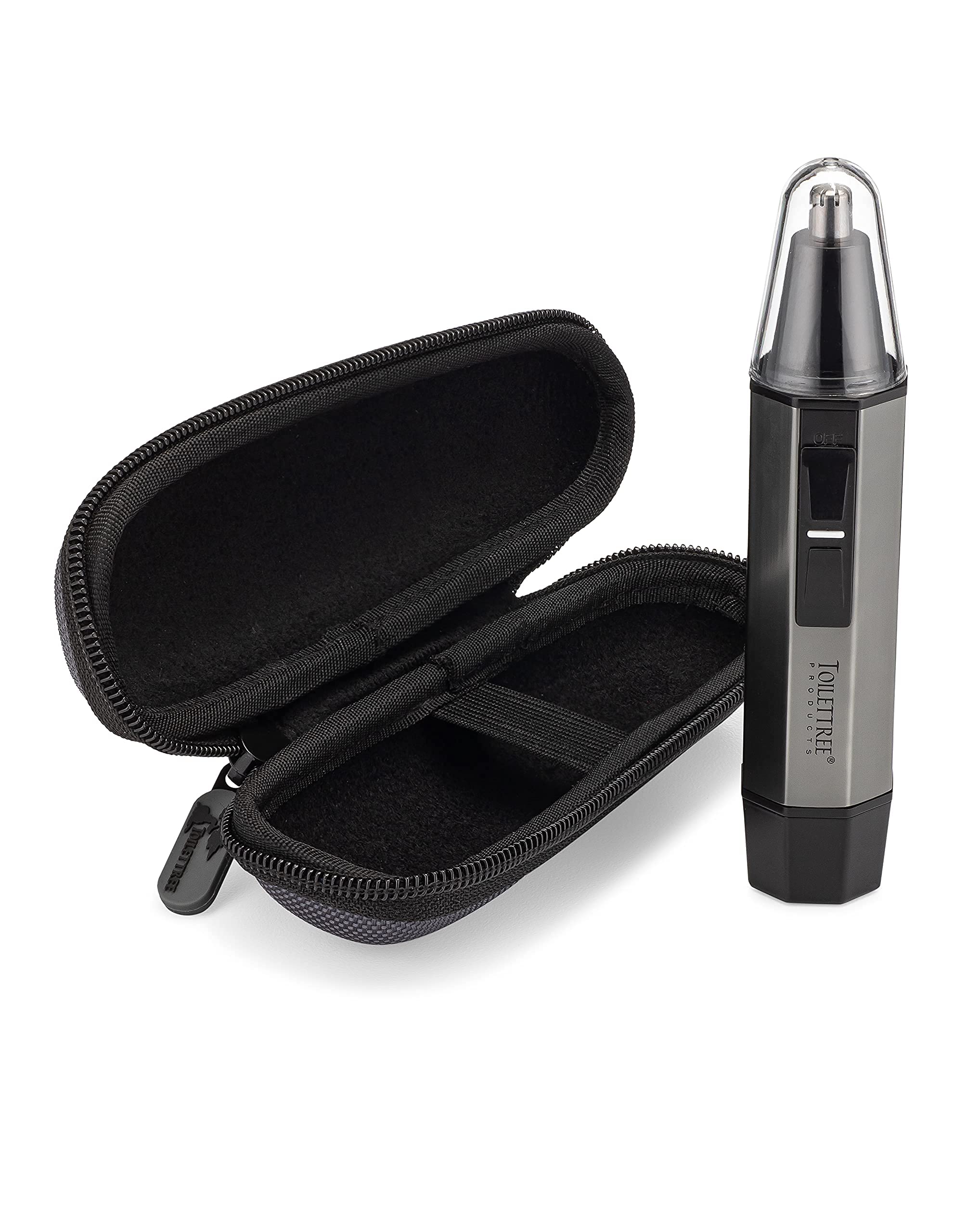 ToiletTree Products Water Resistant Heavy Duty Steel Nose Trimmer with LED Light and Travel Case