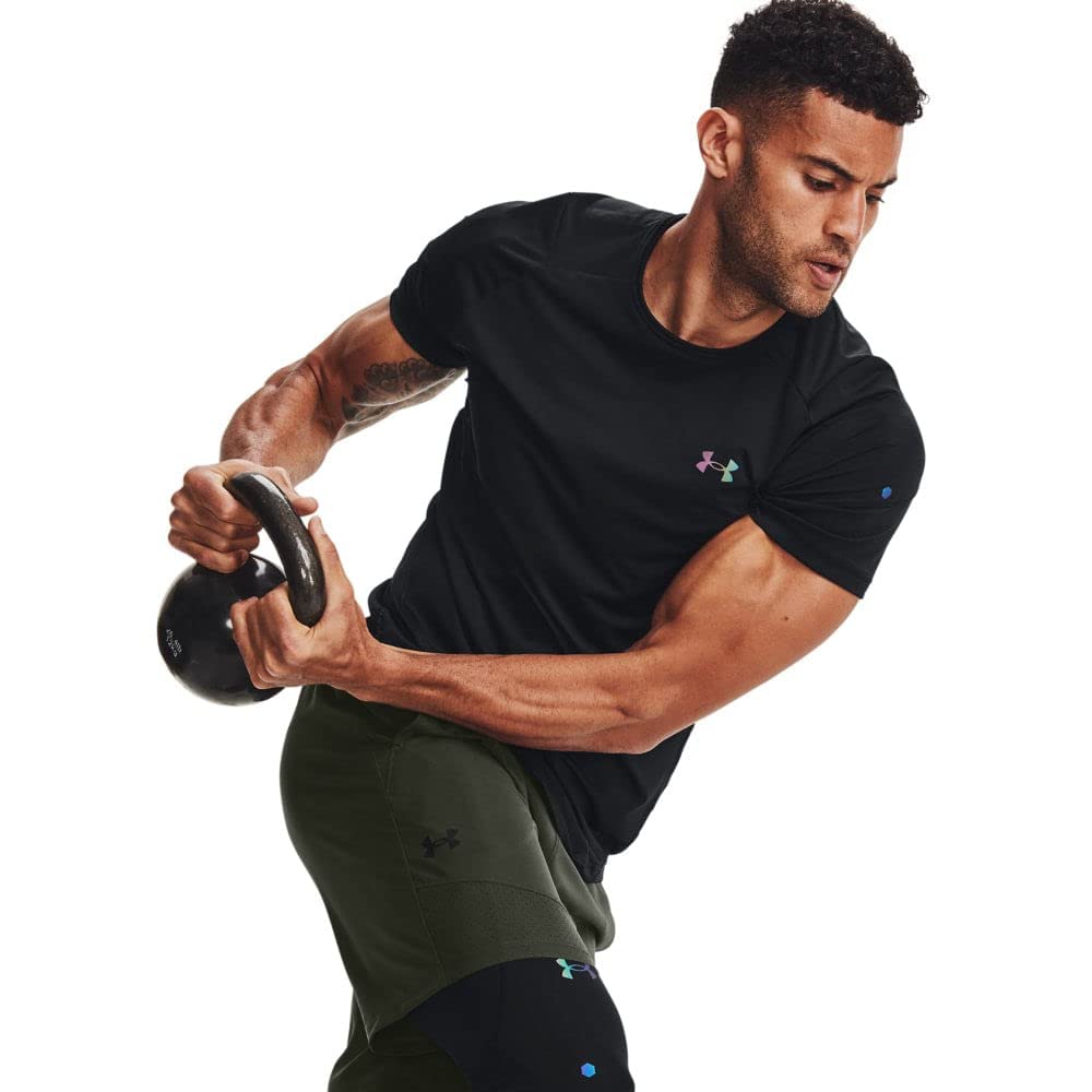 Under Armour Heatgear Rush 2.0 Short Sleeve, Black (001)/Reflective, Large