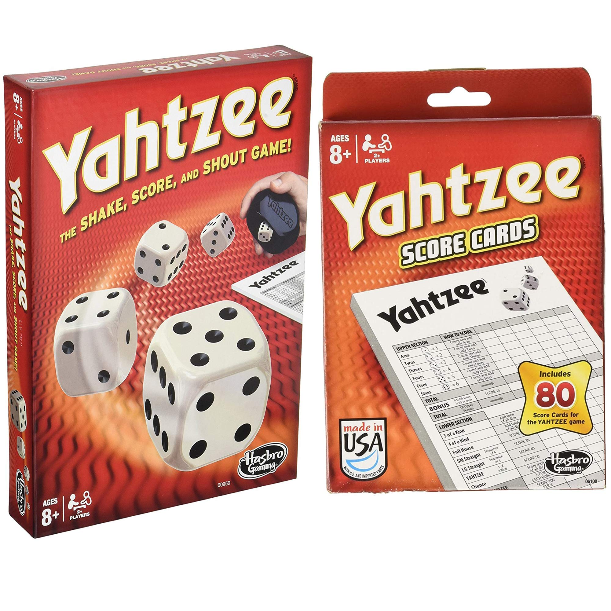 Yahtzee Board Games Bundled with Yahtzee Score Pads