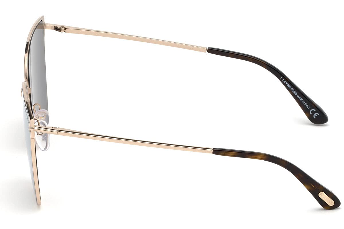 Tom Ford Cat Eye Sunglasses TF653 Helena 28C Gold/Dark Havana 59mm FT0653