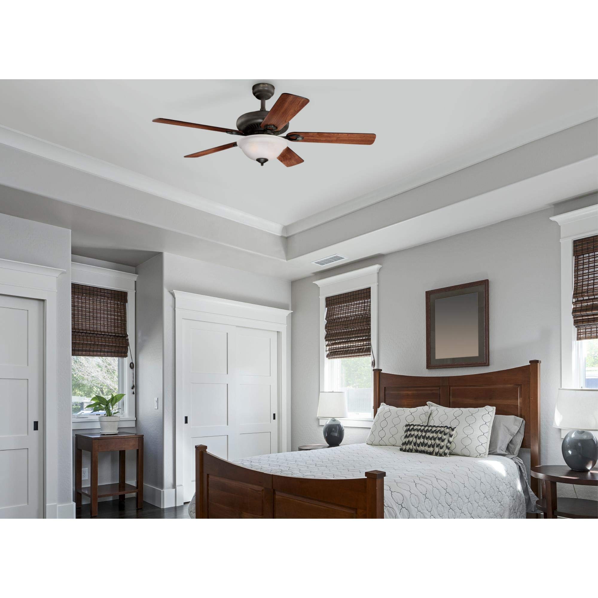 Westinghouse 7235100 Fairview Indoor Ceiling Fan with Light and Remote, 52 Inch, Oil Rubbed Bronze