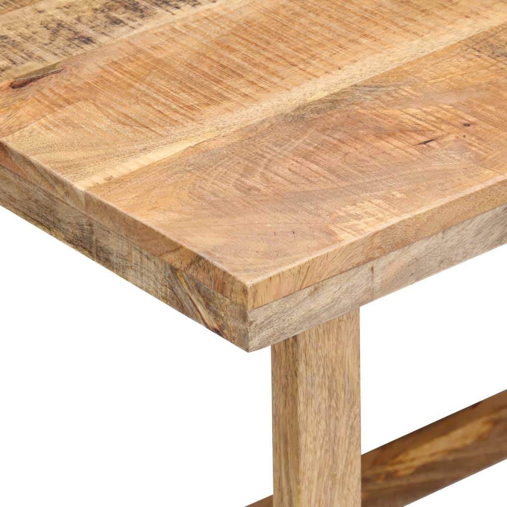 vidaXL Desk, L-Shaped Computer Desk, Home Office Corner Desk, Living Room Writing Table Workstation, Farmhouse Style, Solid Wood Mango