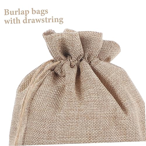 VILLCASE 10Pcs gift box Large Drawstring Bags Linen Burlap comb convenience bag Burlap bag cloth bag candy small Christmas Drawstring Bags For Gifts bulk gift Cotton linen gift bag