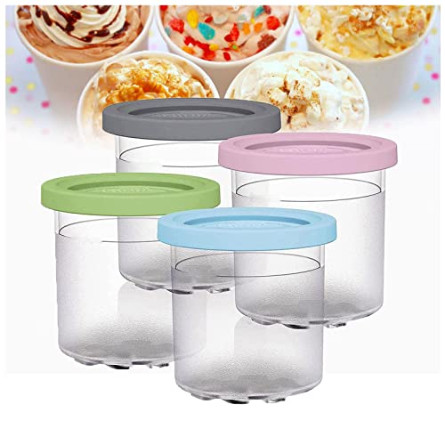 TONONE Ice Cream Containers, for Ninja Creami Containers, Creami Deluxe Dishwasher Safe,Leak Proof Compatible NC301 NC300 NC299AMZ Series Ice Cream Maker