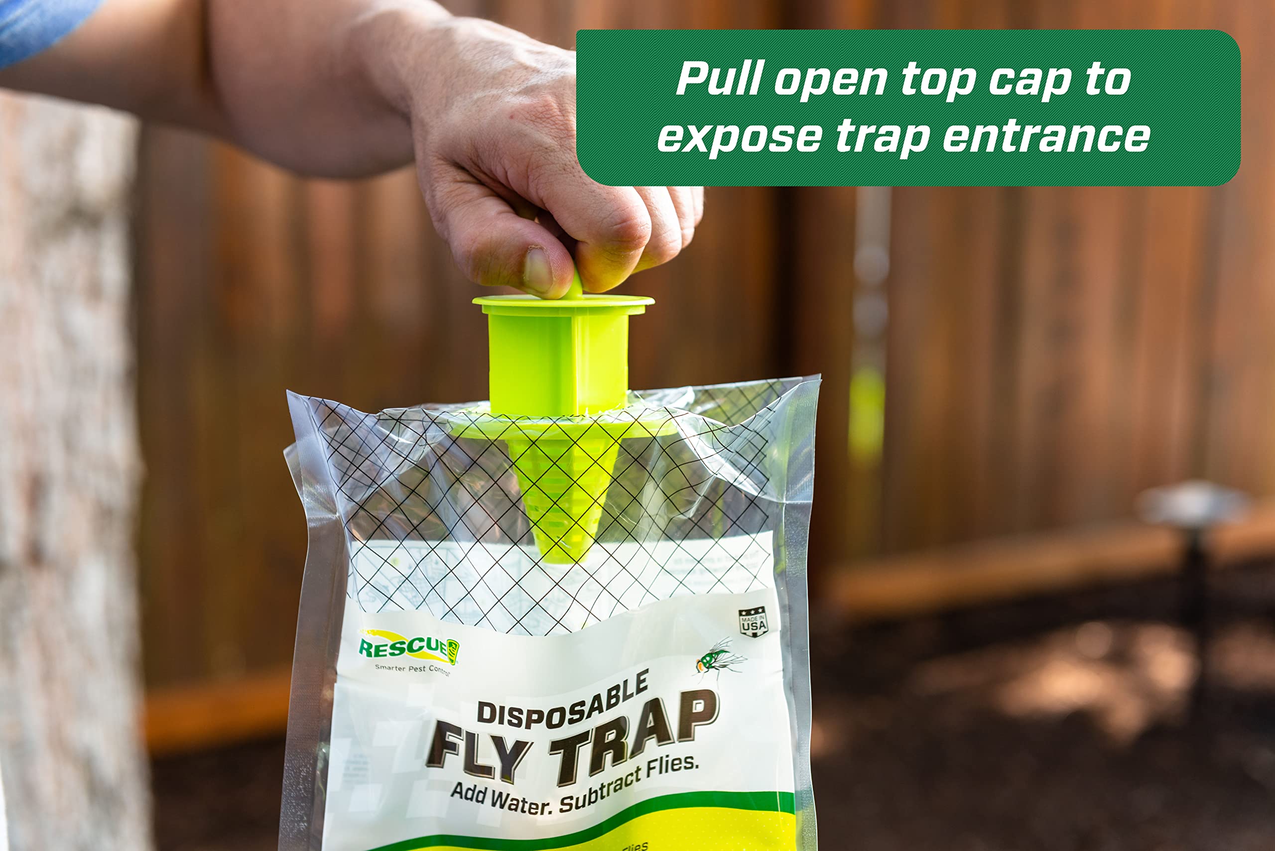 RESCUE! Outdoor Disposable Hanging Fly Trap - 24 Traps