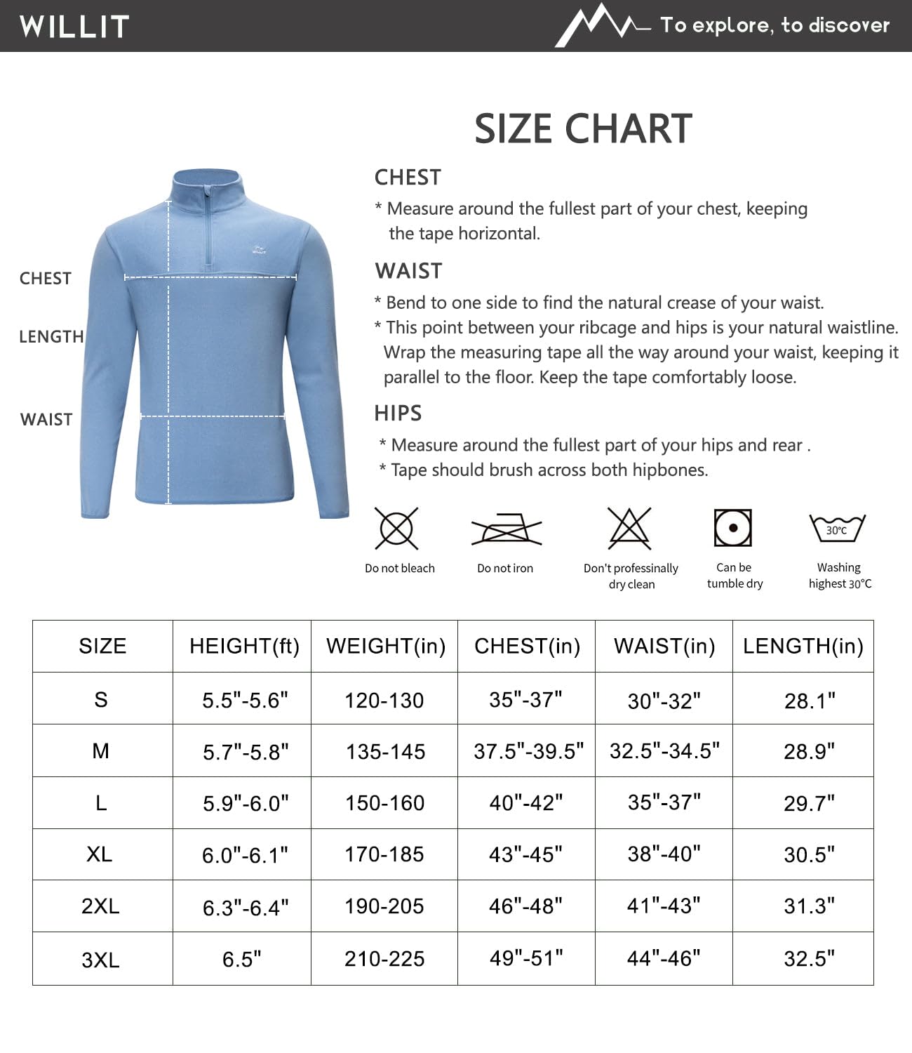 Willit Men's Fleece Golf Pullover Sweaters Quarter-Zip Hiking 1/4 Zip Thermal Jacket Lightweight Gray M