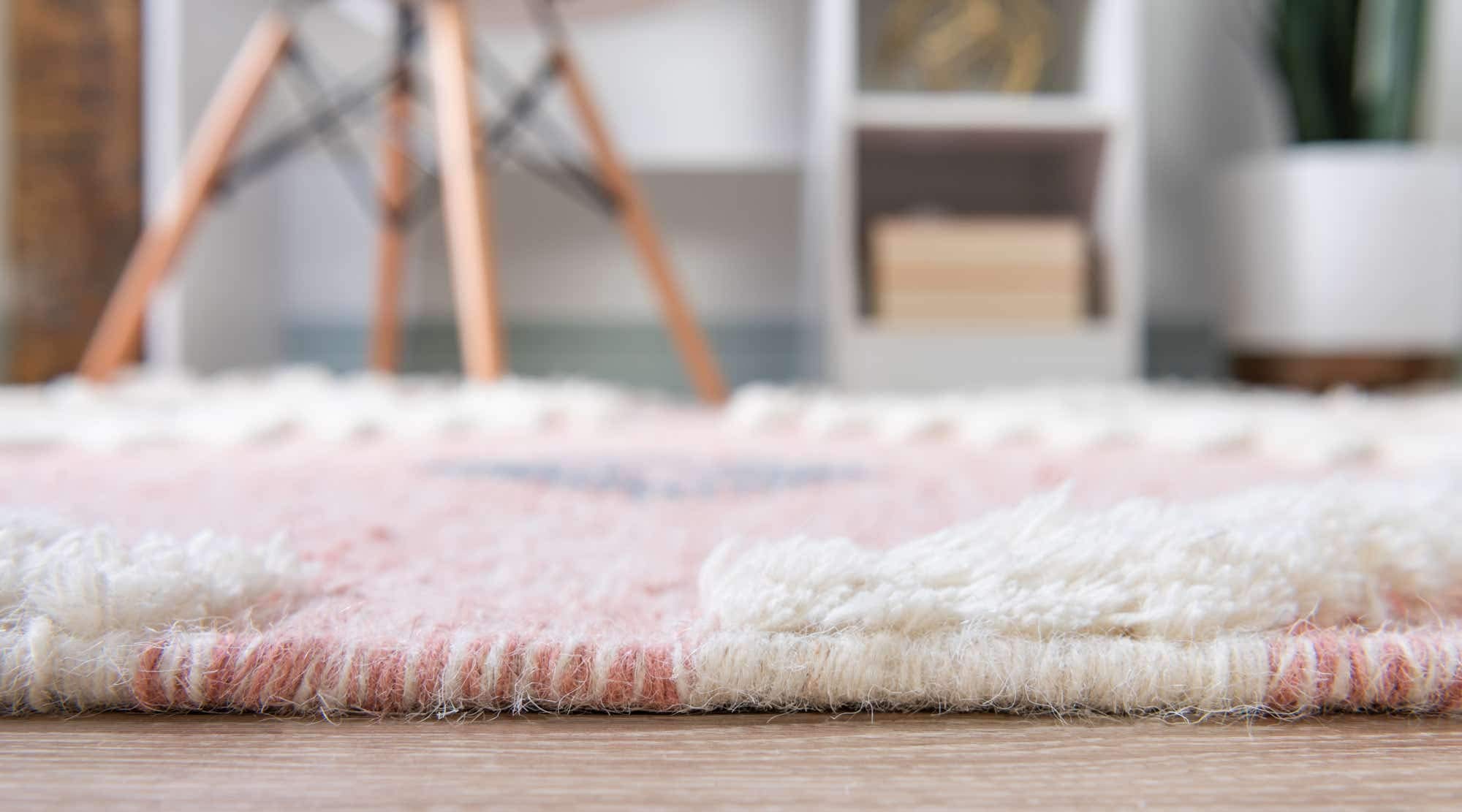 Unique Loom Mesa Collection Area Rug - Papago (8' x 11' Rectangle, Pink/ Cream)