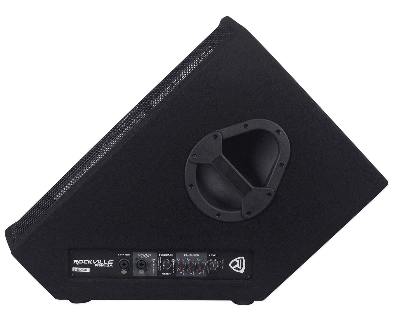 Rockville 1000 Watt 2-Way Powered Active Stage Floor Monitor Speaker, Black, 12 inch (RSM12A)