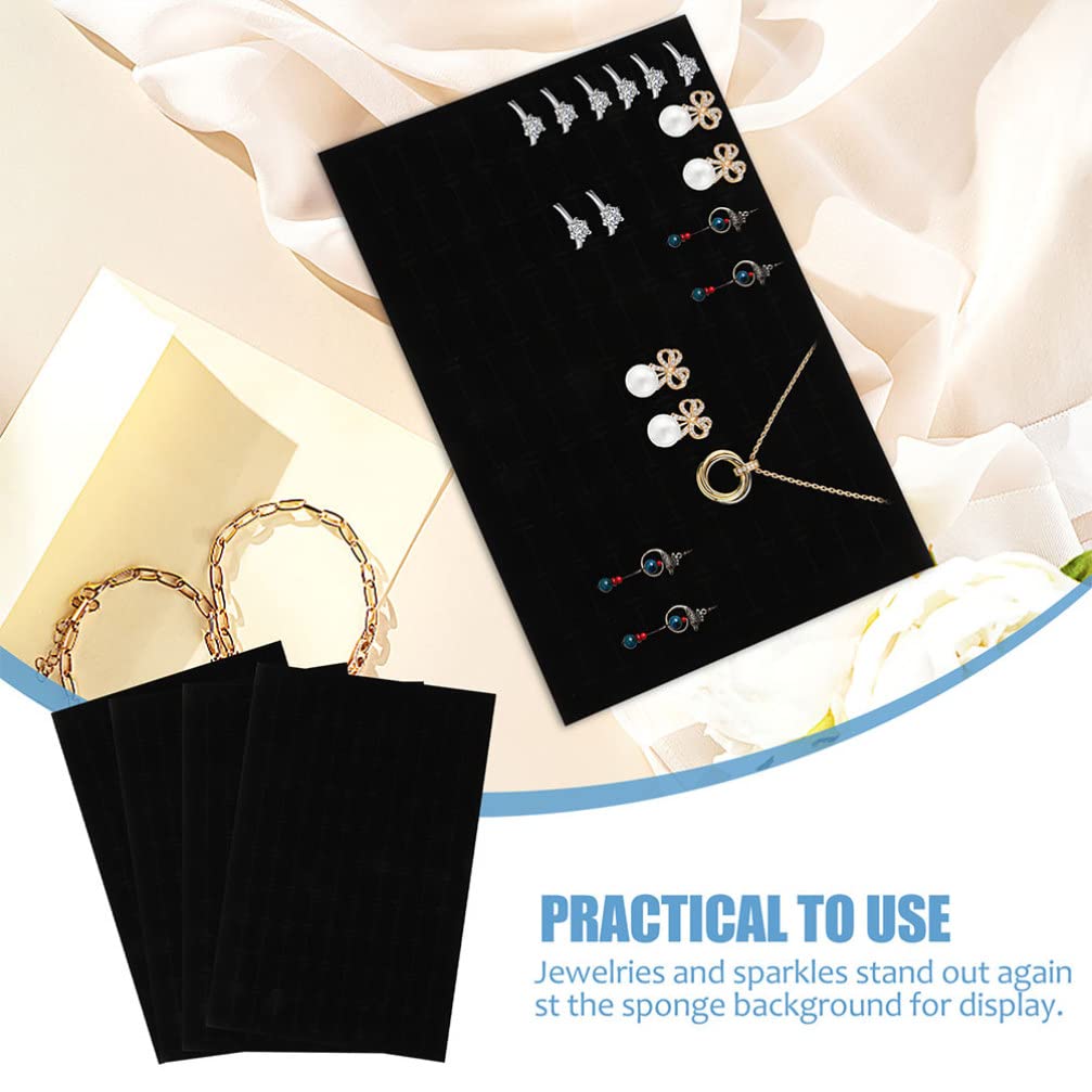 Zerodeko Jewelry Holder Earring Sponge Display Pad 5 Pcs Ring Insert Display Trays Foam Ring Holder Organizer Jewelry Box Inserts for Selling Jewelry Black Jewelry Insert Tray Jewelry Organizer