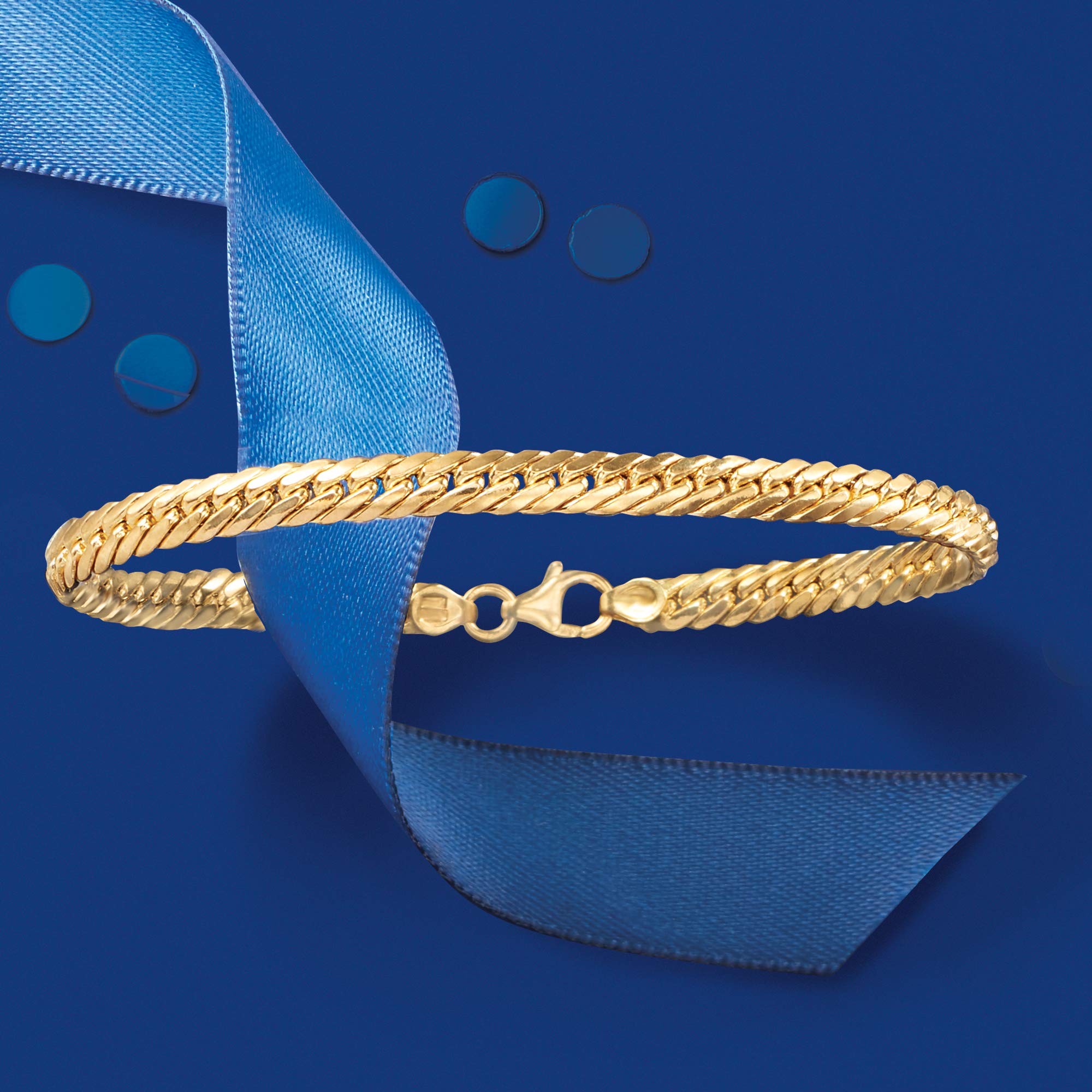 Ross-Simons Italian 18kt Yellow Gold Cuban-Link Bracelet. 8 inches