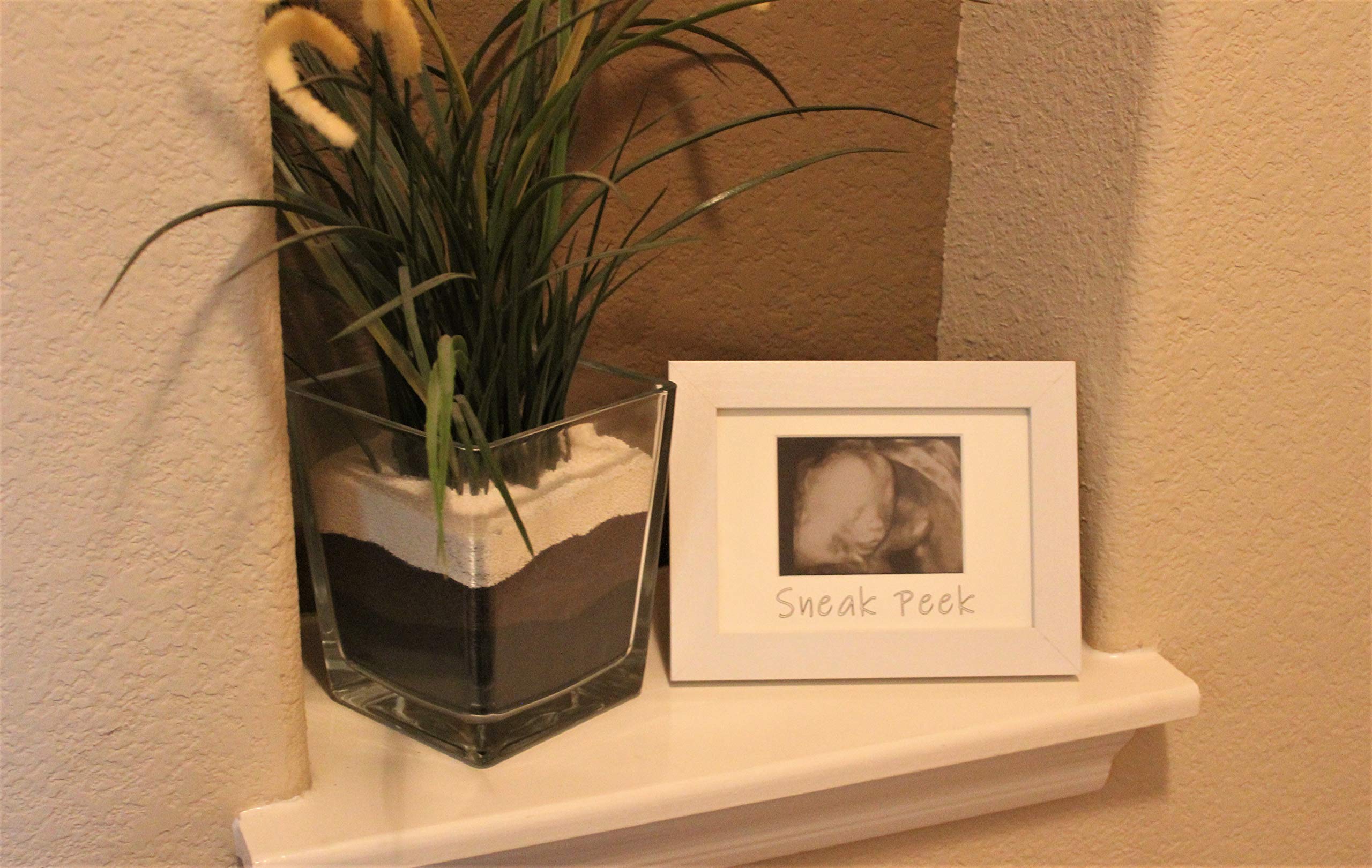 Trove Logic Sneak Peek, Sonogram Picture Frame, Ultrasound Picture Frame, White, Gift for Expecting Parents