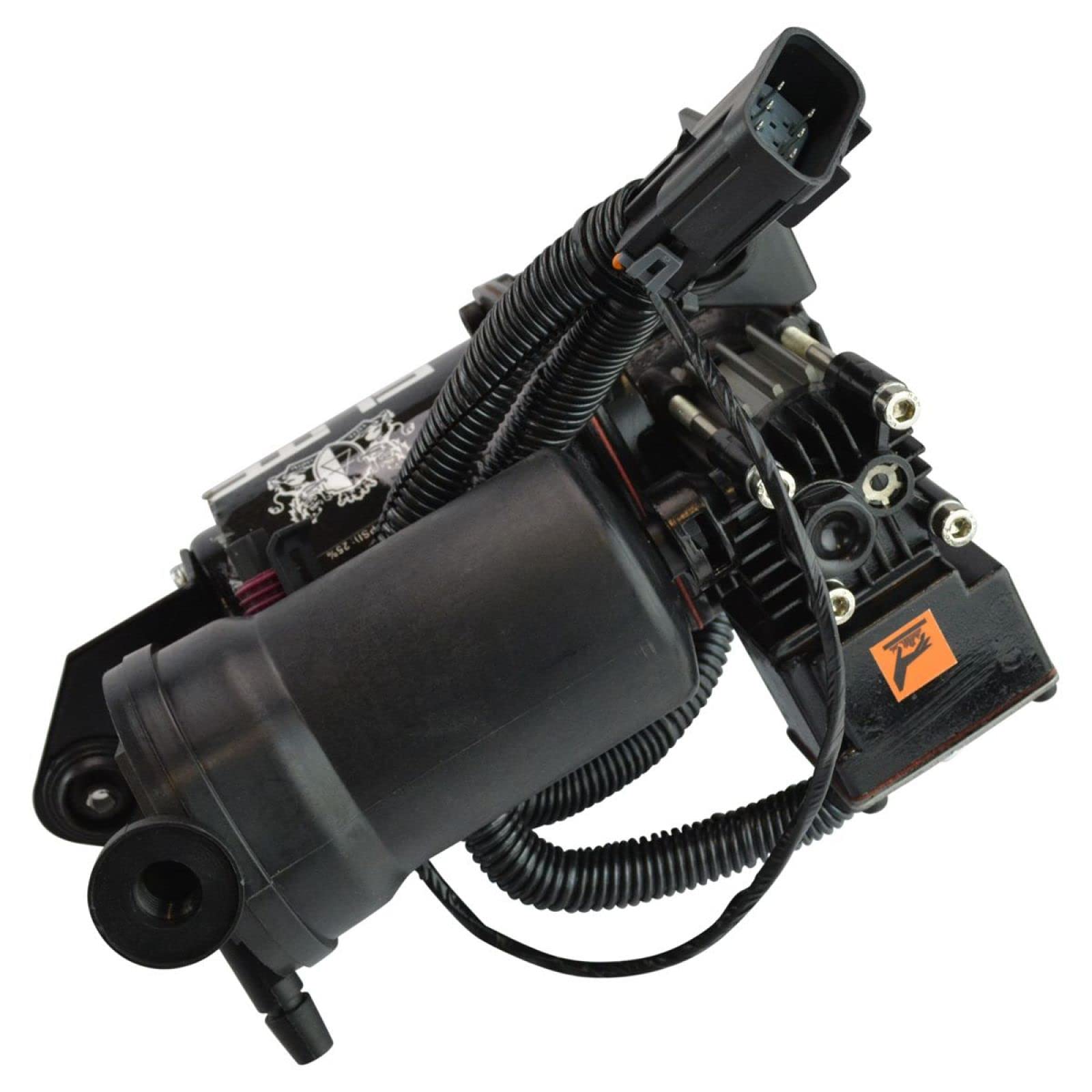TRQ Air Ride Suspension Compressor with Dryer & Rear Shock Absorber 3 Piece Kit Set for 2007-2014 Cadillac Escalade / 2007-2014 Chevy Suburban/Tahoe/Avalanche/GMC Yukon New