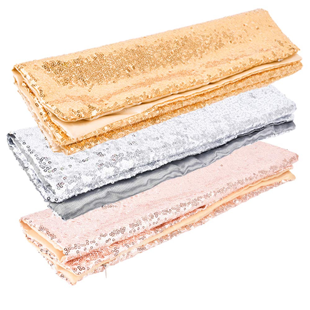 Ushinemi Sequin Throw Pillow Cases, Silver Glitter Square Throw Pillow Covers, Throw Pillow Cover for Sofa Couch Home Festivals Holiday Decor, 16x16β, Set of 2