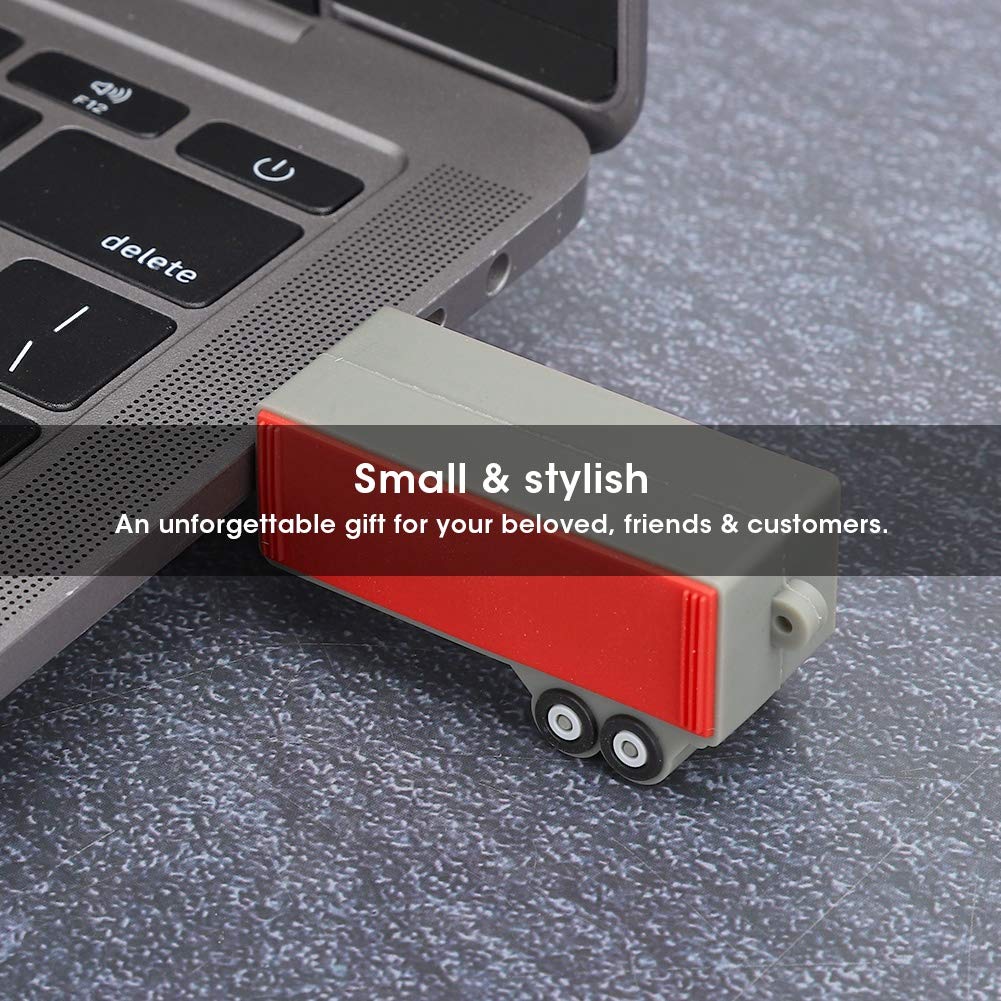Yencoly Truck-Shaped U Disk USB Drive, Mini Memory Storage, U Disk, USB3.0 for OS X/for PC Laptop(32G)