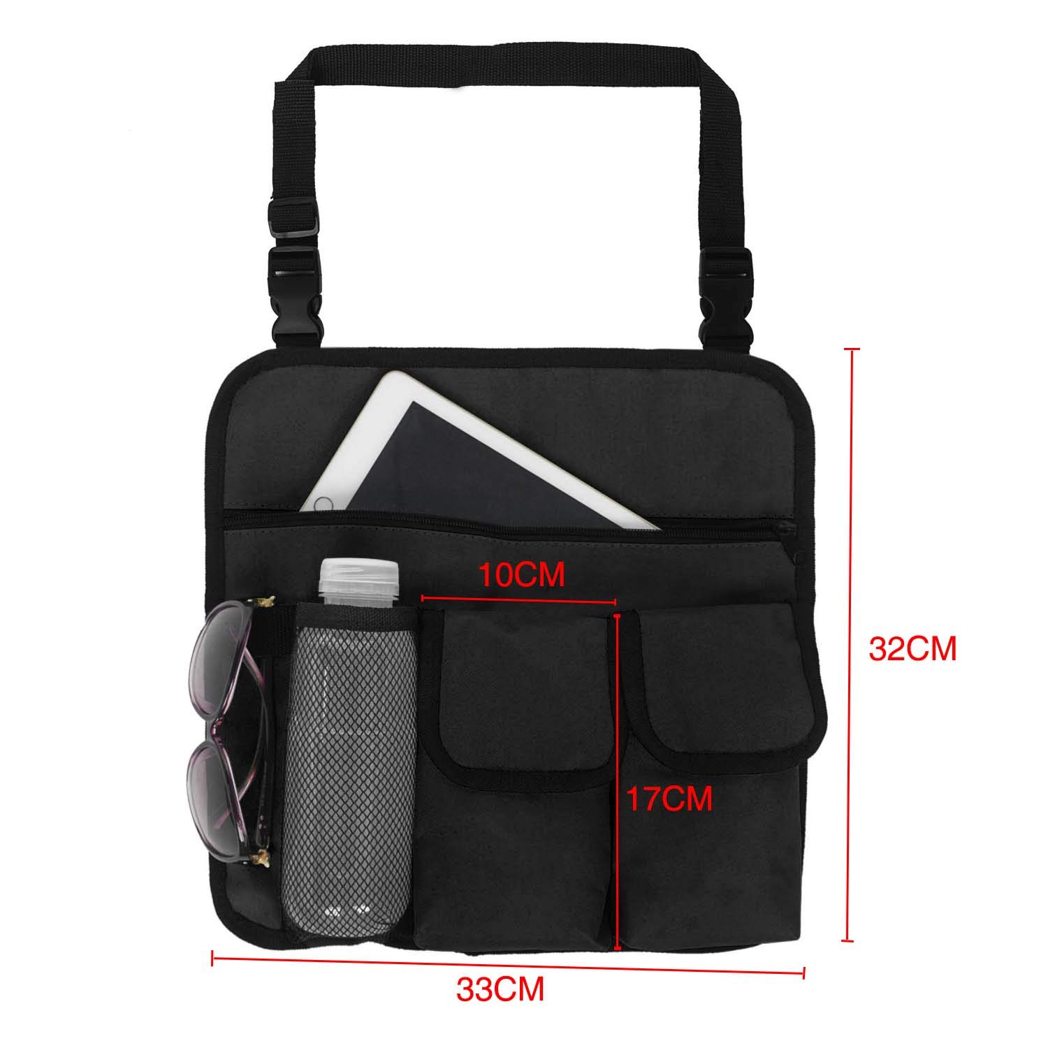 Ylucky Chair Armrest Organize Bag Outdoor Beach Chair Organizer Seat Hanging Storage Pouch Multi Pockets Armrest Beside Caddy Shoulder Bag