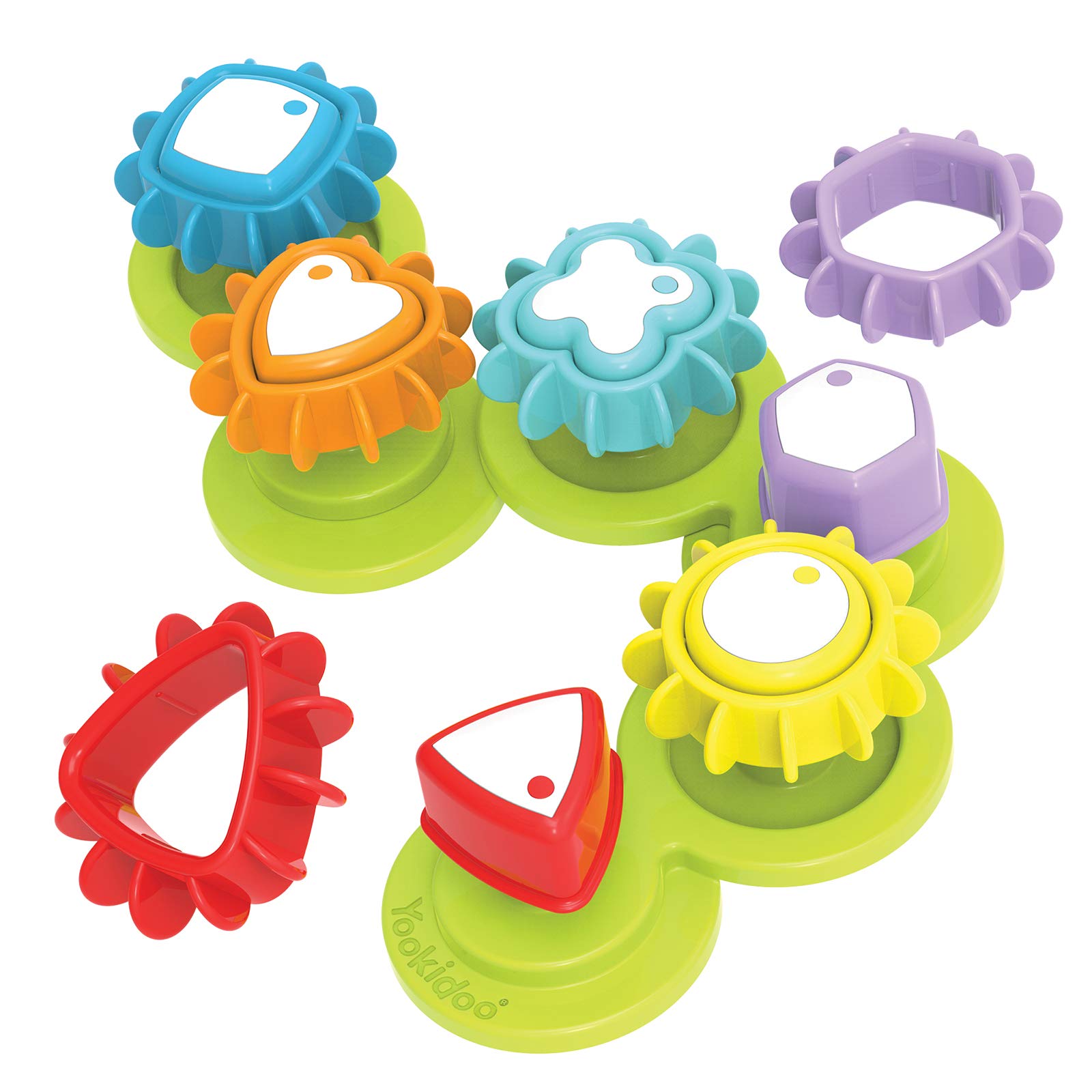 Yookidoo Shape āNā Spin Gear Sorter. A Developmental Activity Toy for Kids Ages 1-3. Toddlers Sortering Game with Multiple Colors and Shapes, That Also Spins. (Closed Box)