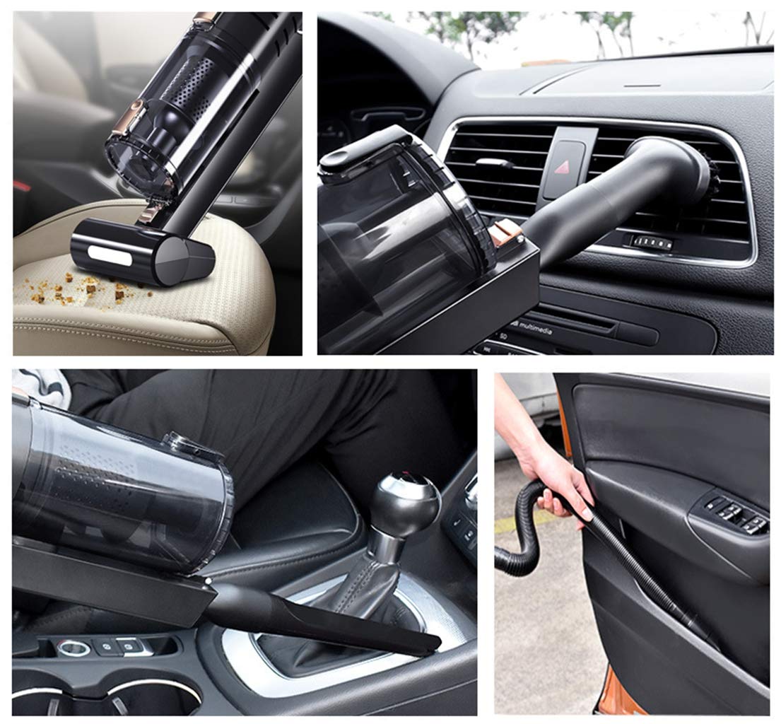 Veekar 110W High Power Portable Cordless Car Vacuum Cleaner Electric Floor Brush with Led Light