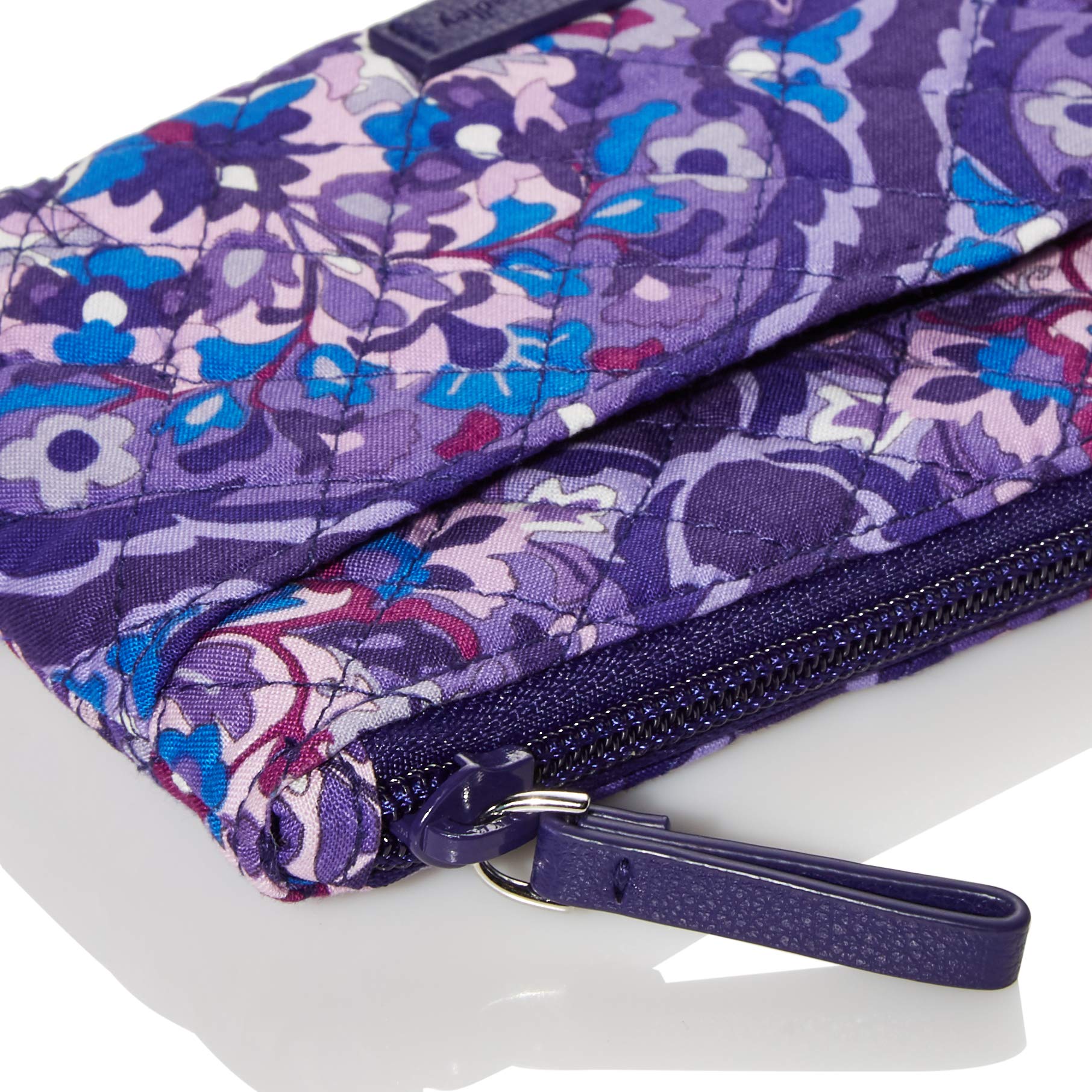 Vera Bradley Women's Cotton Ultimate Card Case Wallet With RFID Protection, Regal Rosette, One Size