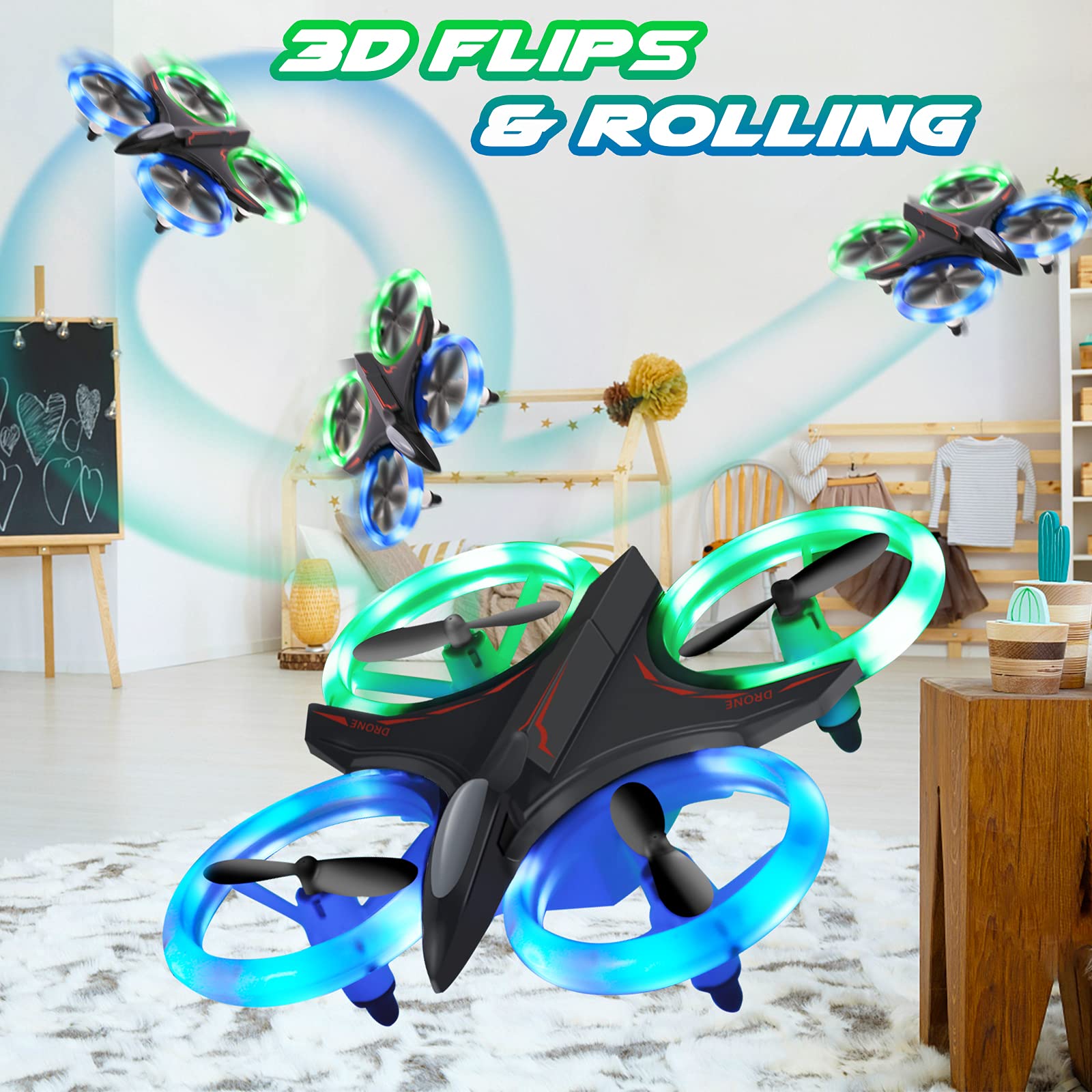 VERSAINSECT st Mini Drone for Kids and Beginners Easy to Fly Drone, Remote Control RC Garden sculpture outdoor decoration