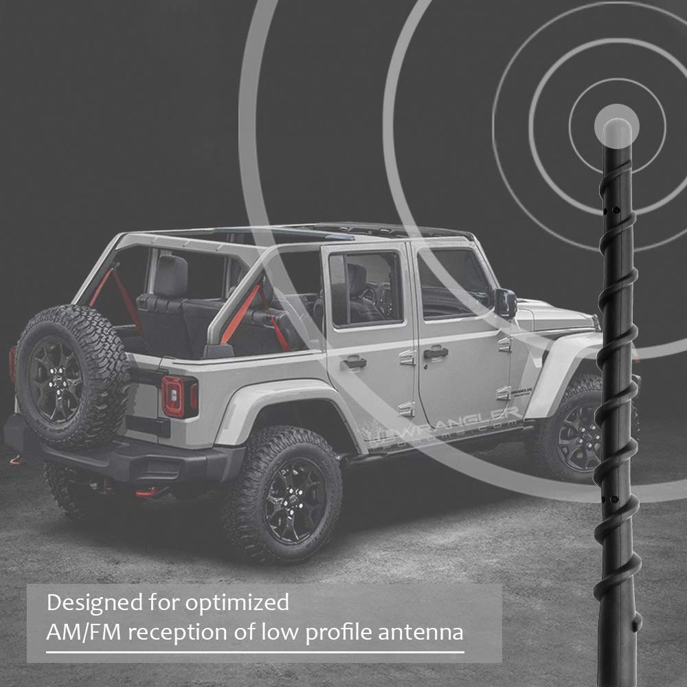 VOFONO 9 inch Antenna for 2007-2024 Jeep Wrangler Gladiator JL JK JT Unlimited Sport Rubicon Sahara Mojave Willys 4xe Wrangler Gladiator Accessories Car Radio Antenna Short Replacement