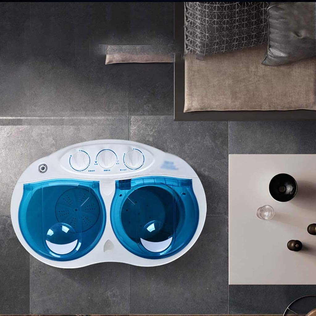 Washing Machine,Portable Compact Washing Machine, Mini Twin Tub Washing Machine Spinner, Drain