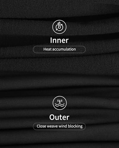 WEERTI Thermal Underwear for Men Long Johns Mens with Fleece Lined, Base Layer Men Cold Weather Top Bottom (Black XL)
