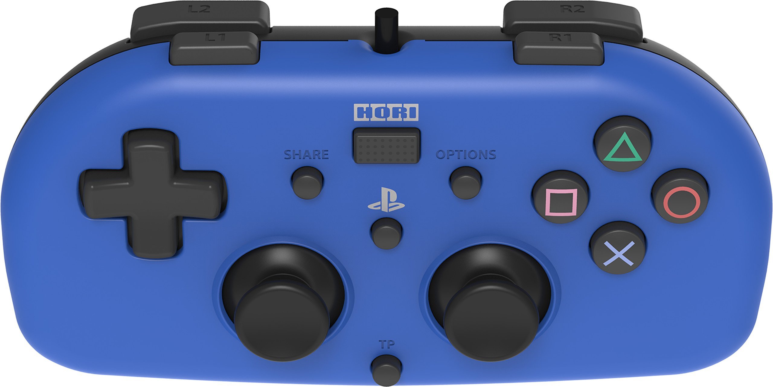 Wired Mini Gamepad for Kids - Playstation 4 Controller - Officially Licensed (Blue) (Renewed)
