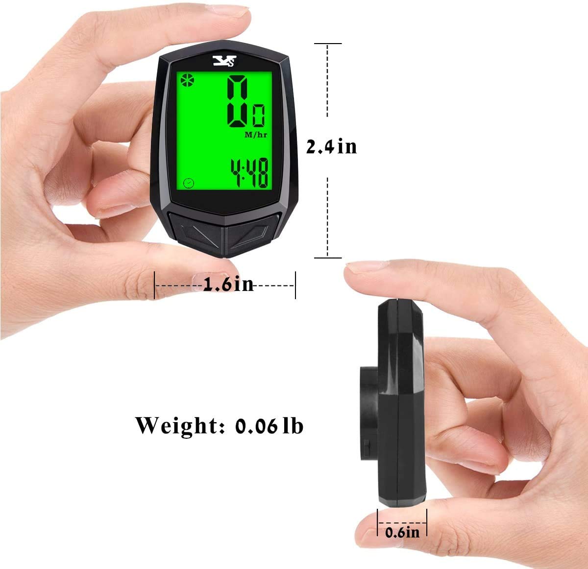 WNPA Bicycle Speedometer Odometer Wireless Waterproof Cycle Bike Computer with LCD Backlight Display Speed Tracker Cycling Accessories