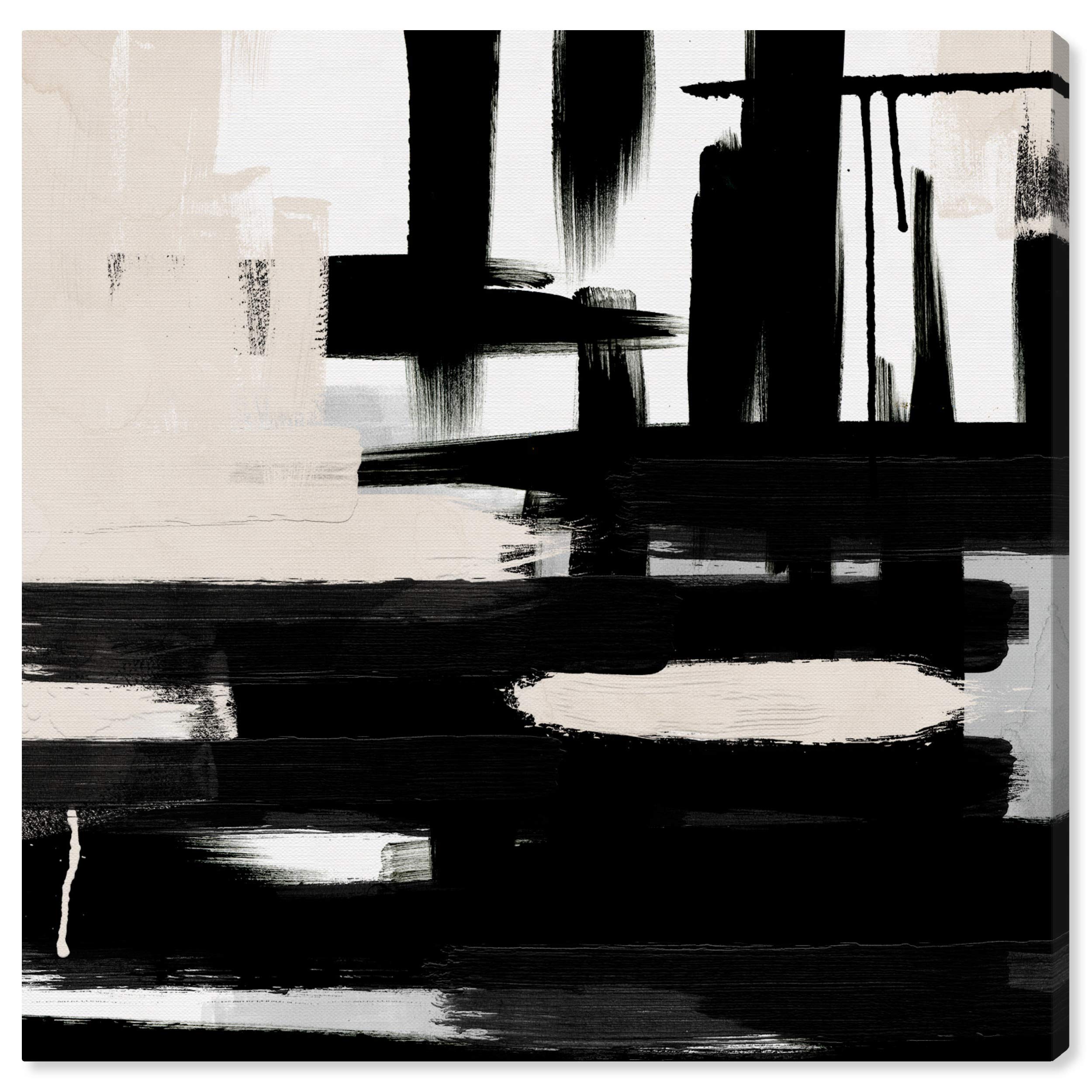 Wynwood Studio Abstract Wall Art Canvas Prints 'Road to Nowhere' Home Décor, 30" x 30", Black, White