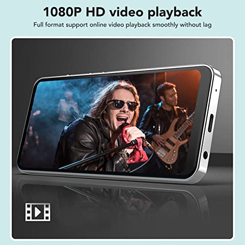 WiFi Mp3 Player with for Bluetooth, Full Touch HD Screen Mp3 Mp4 Player with Speaker, Portable HiFi Sound Music Player, USB 16GB MP4 Player, Expandable Up to 128GB (Sky Color)
