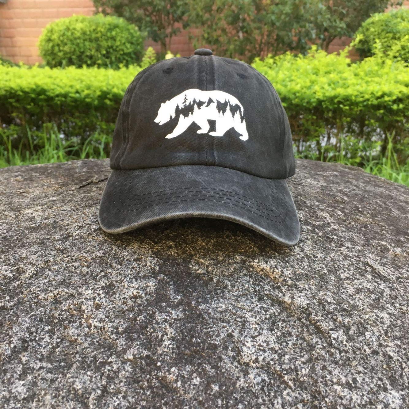Waldeal Boys' Bear Mountain Vintage Hat Toddler Kids Adjustable Baseball Cap Black
