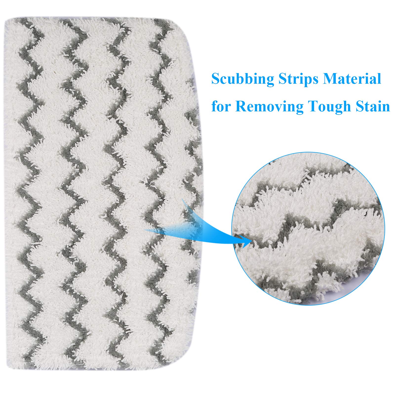 Yweller 6 Pack Microfiber Steam Mop Pads Replacement for Shark Steam Mop S1000, S1000A, S1000C, S1000WM, and S1001C, Dirt Grip Cleaning Pads