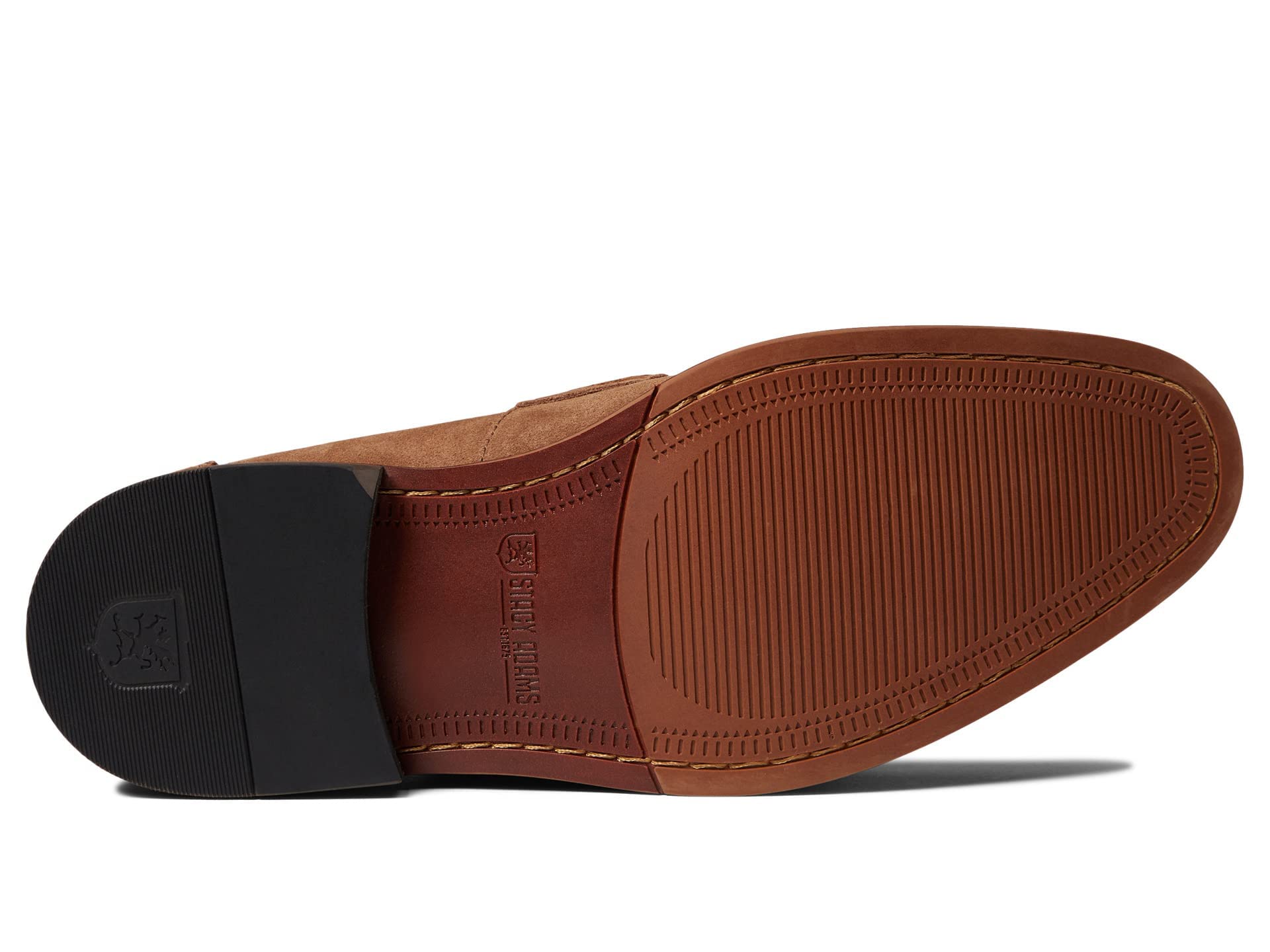 Stacy Adams Men's Marlowe Penny Slip-On Loafer, Dark TAN Suede, 7.5